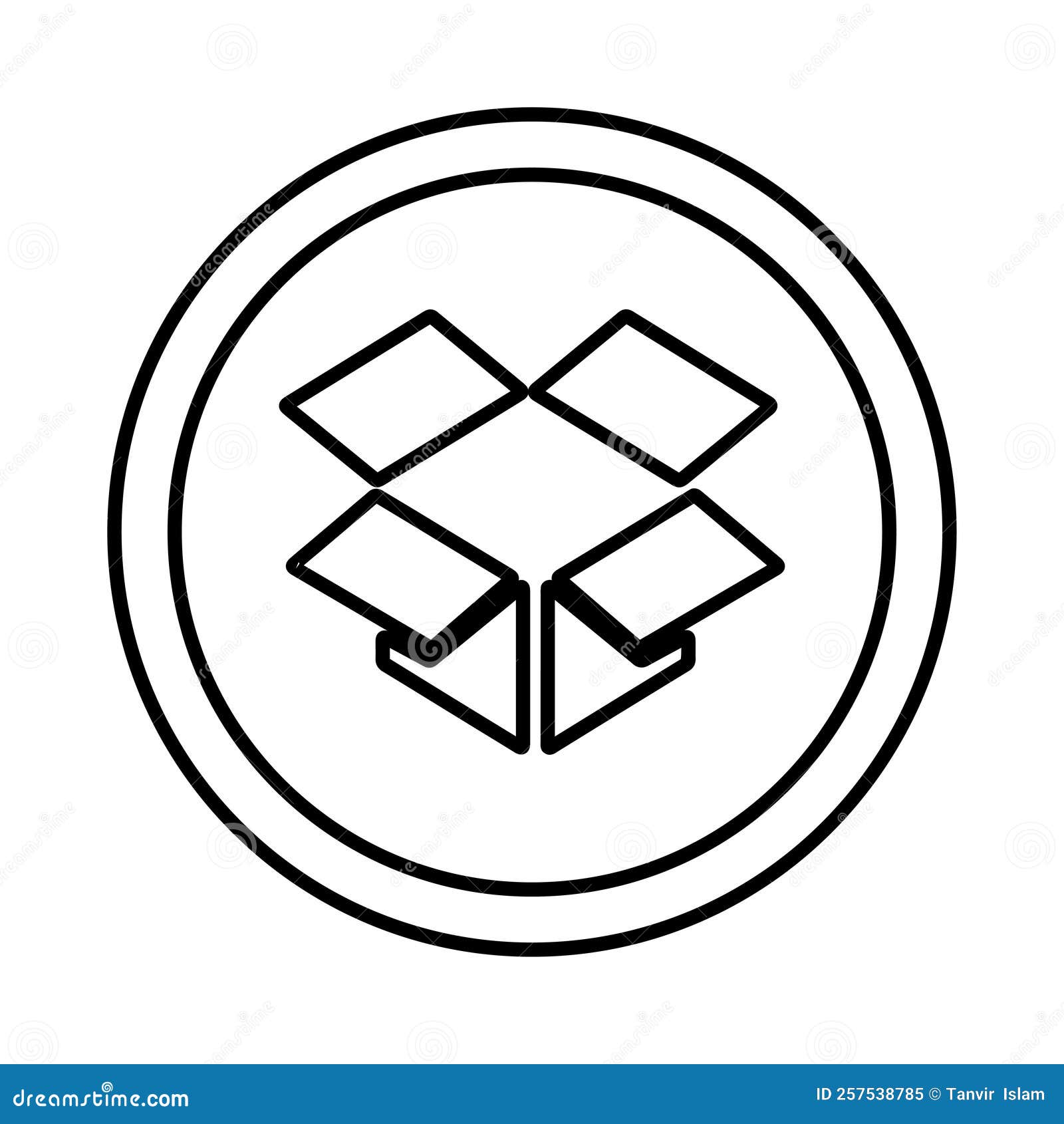 Dropbox icon editorial image. Illustration of media - 257538785