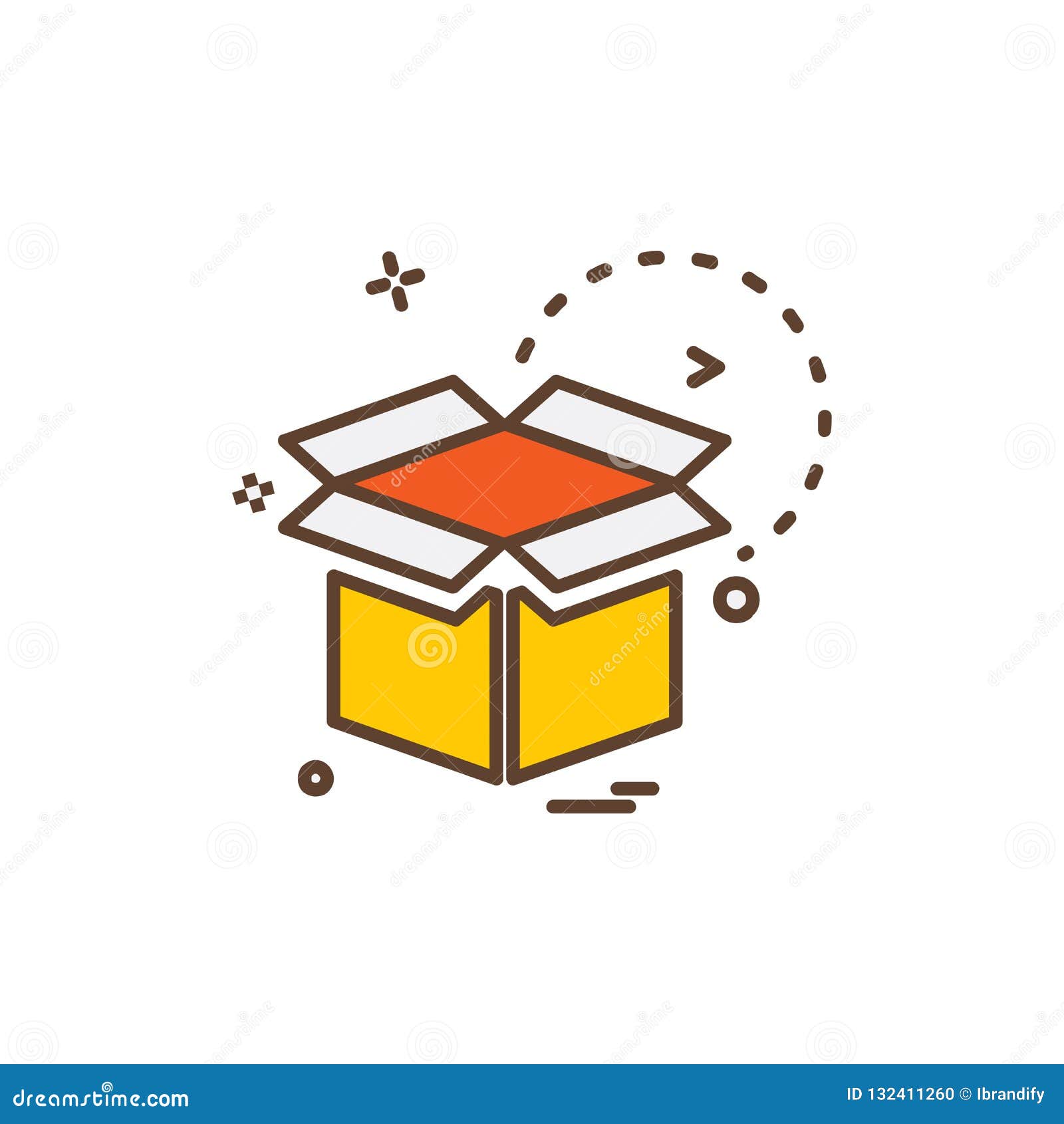 Dropbox icon design vector stock vector. Illustration of design - 132411260
