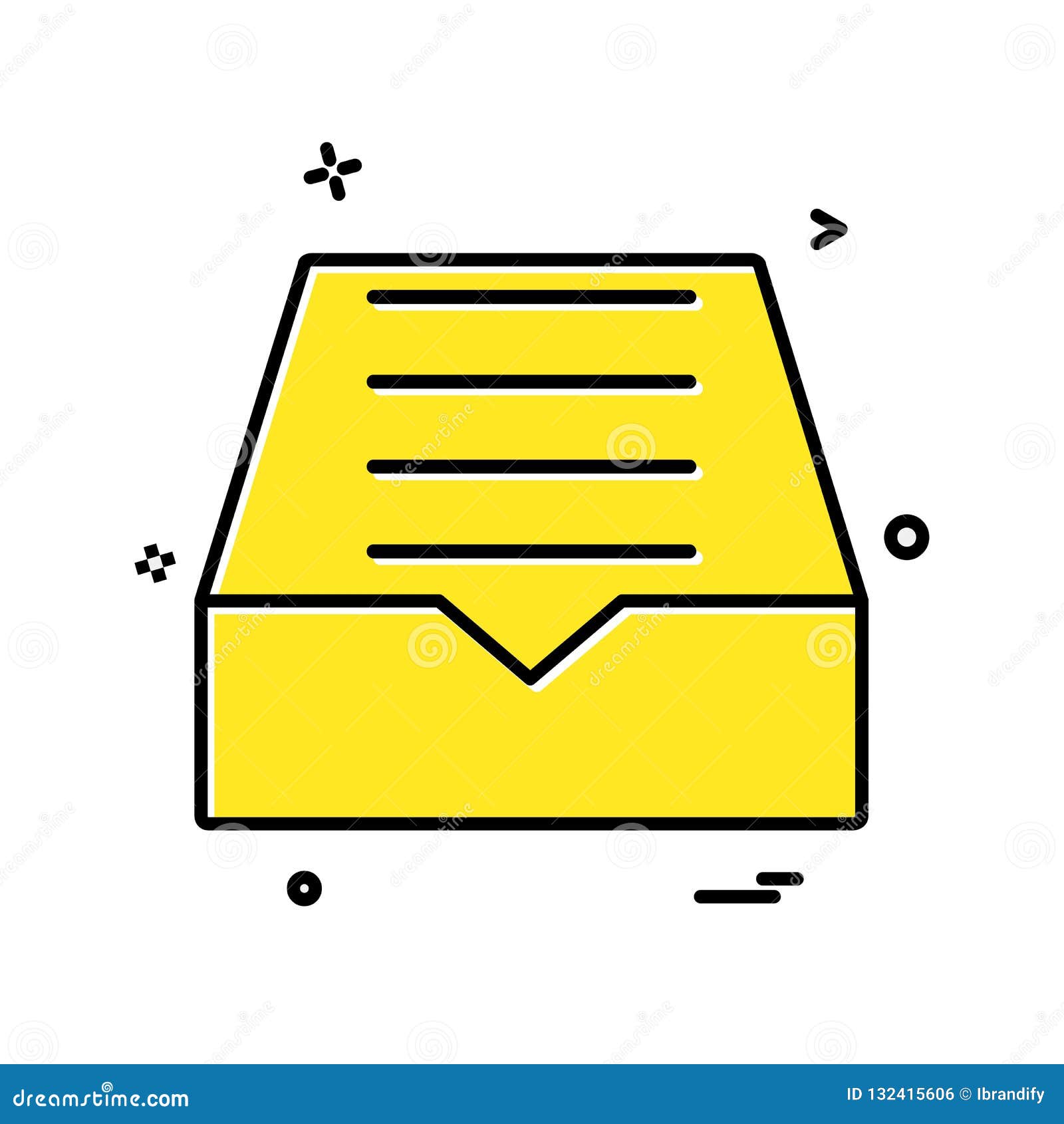 Dropbox icon design vector stock vector. Illustration of icons - 132415606