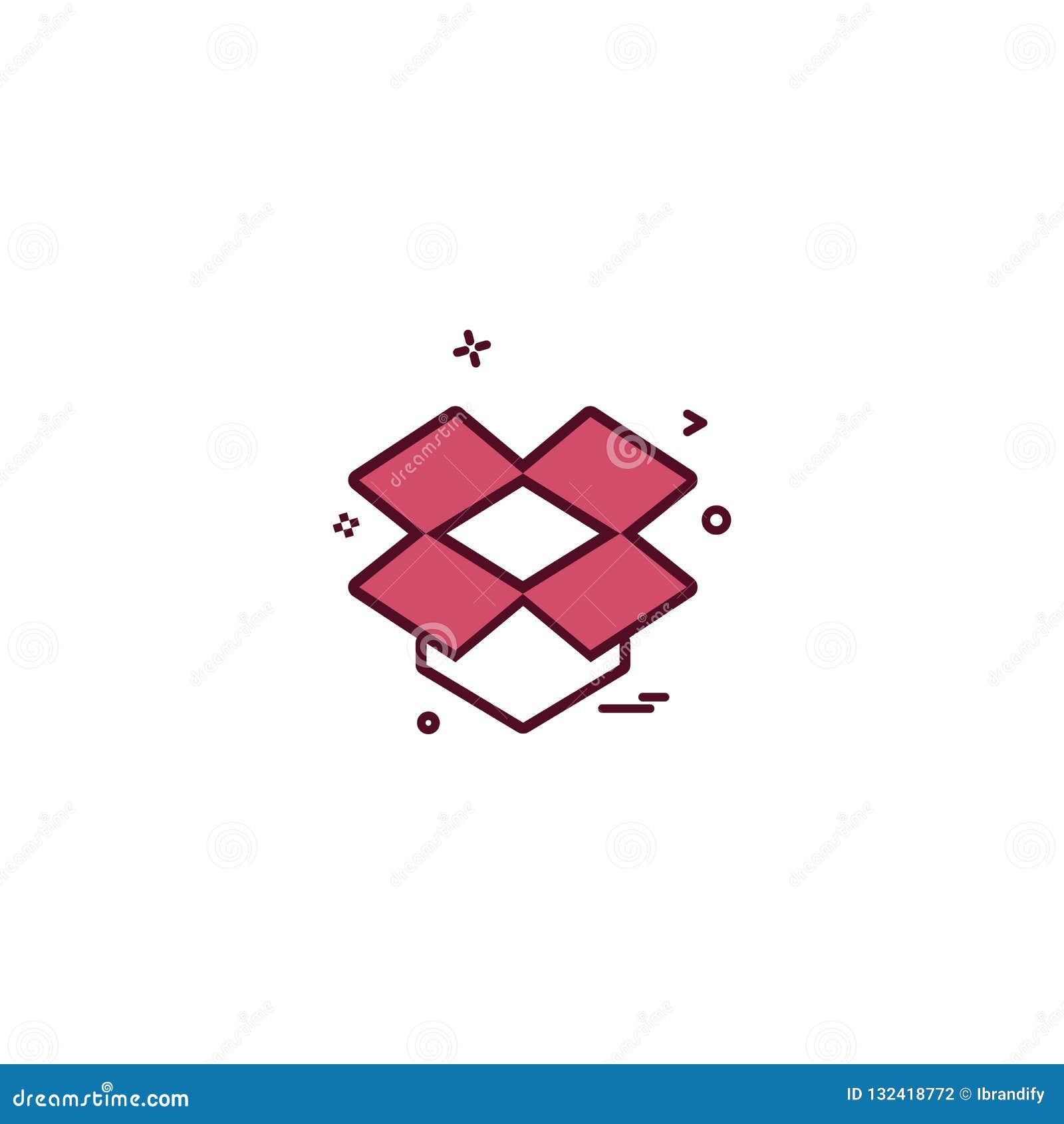 Dropbox icon design vector stock vector. Illustration of landing ...
