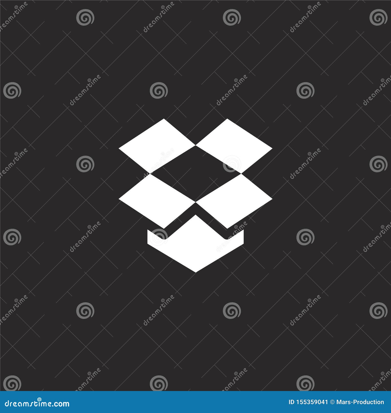 Dropbox Icon. Filled Dropbox Icon for Website Design and Mobile, App ...