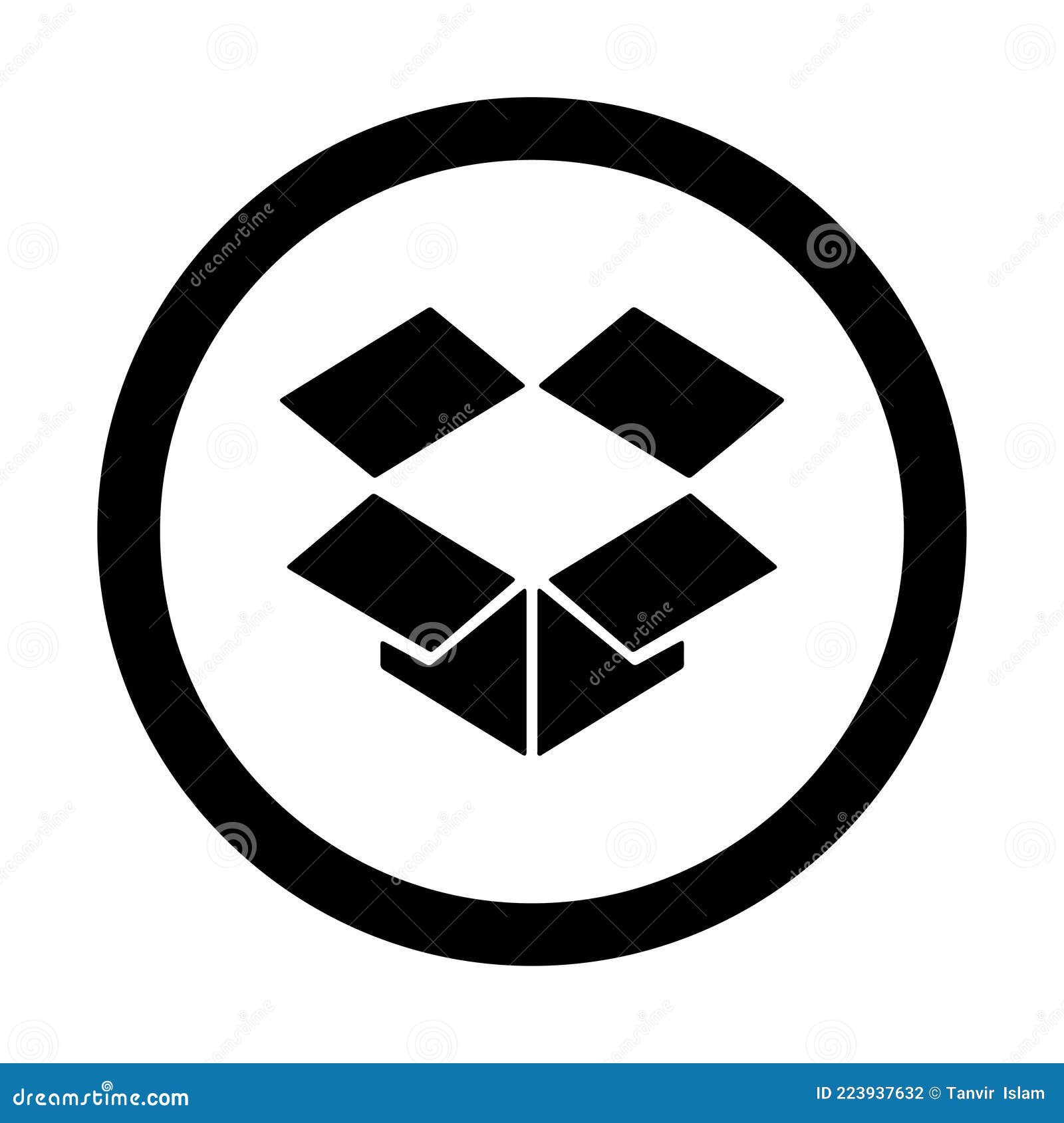 Dropbox icon Logo editorial photography. Illustration of media - 223937632