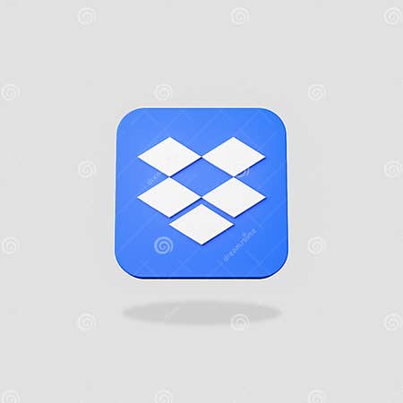 Dropbox Logo on Flat Gray Background Editorial Image - Illustration of ...