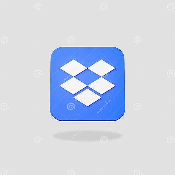 Dropbox Logo on Flat Gray Background Editorial Image - Illustration of ...