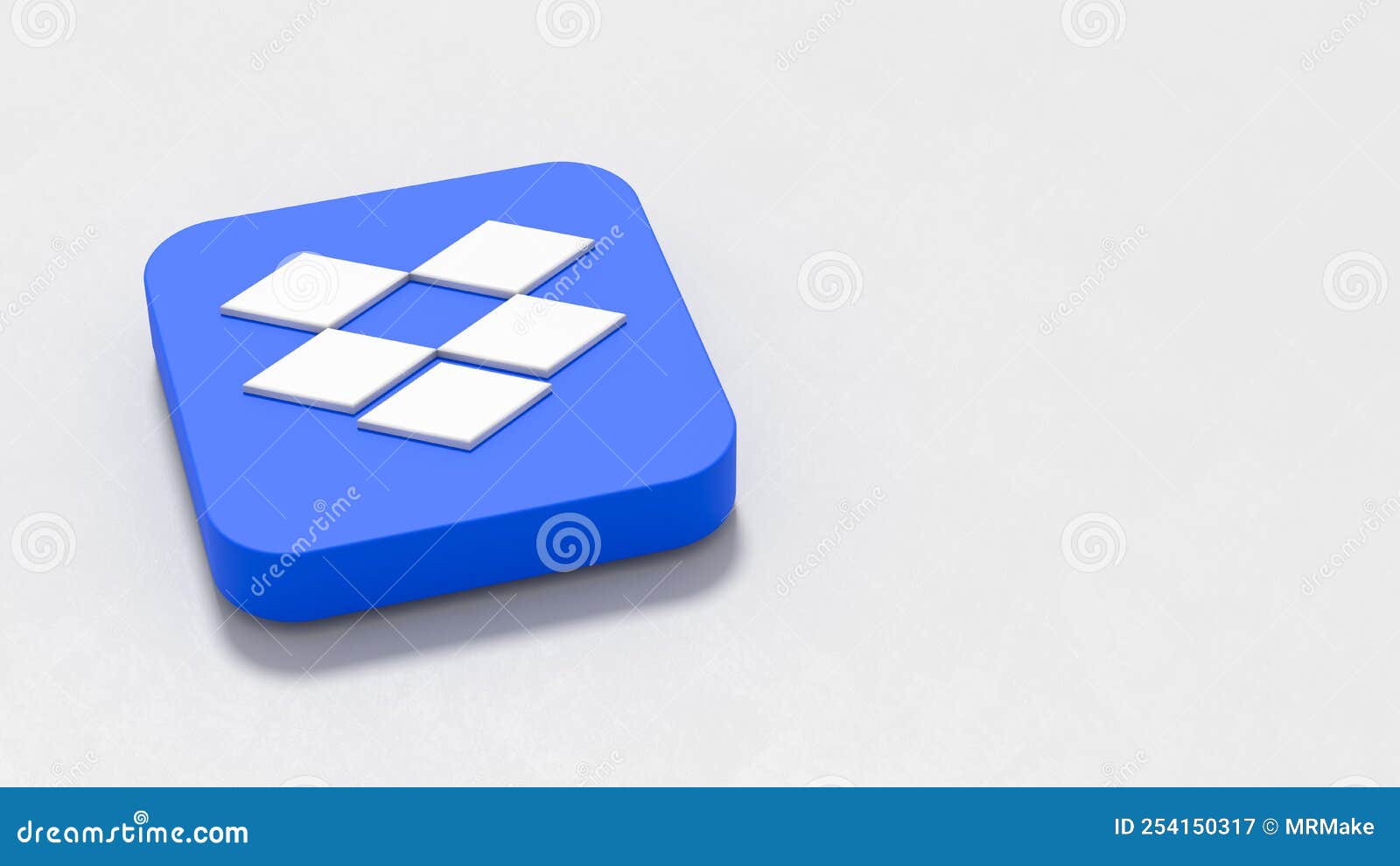 Dropbox Logo on Light Gray Background with Copy Space Editorial ...