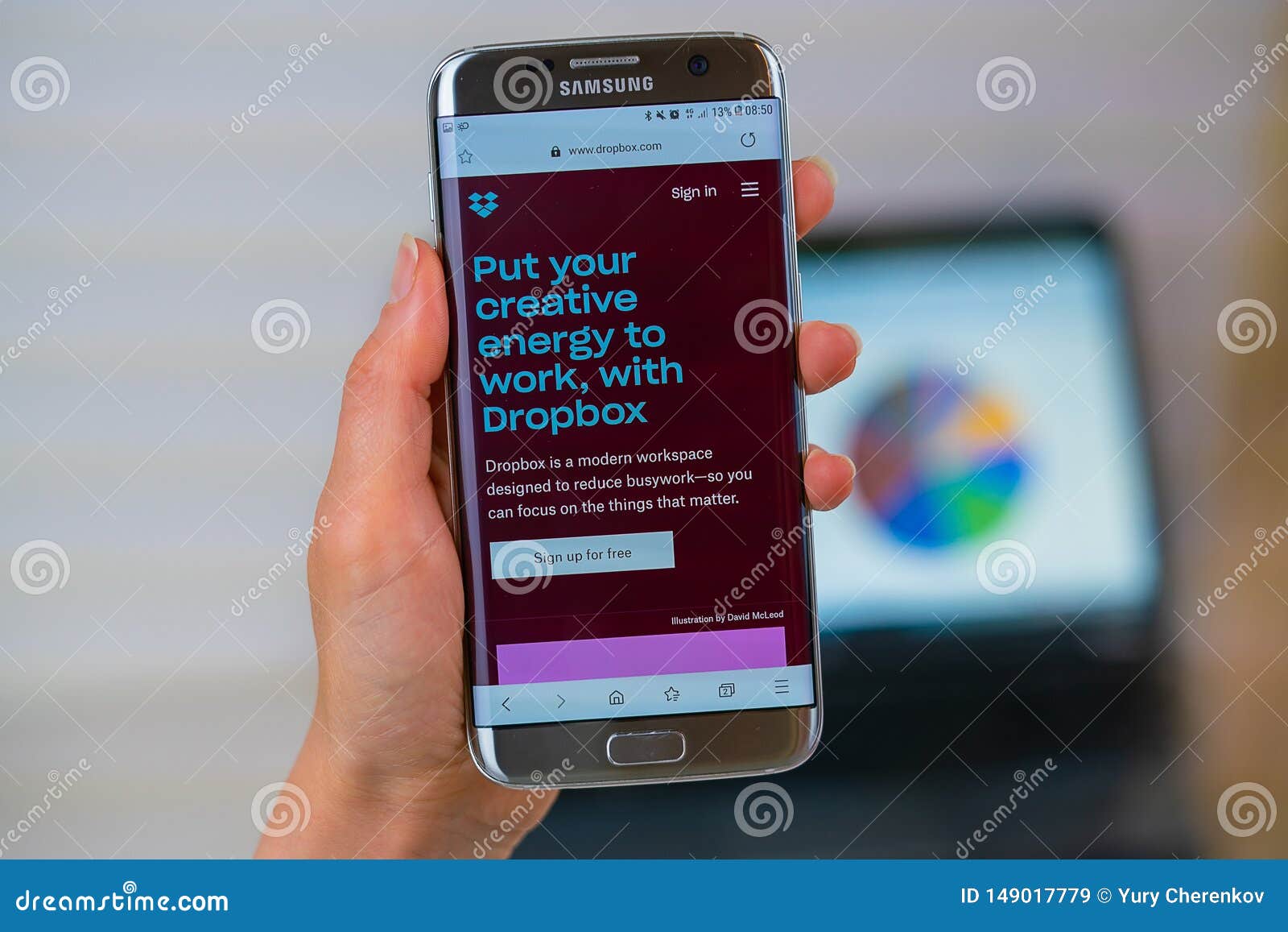 Dropbox Web Site on Mobile Phone Editorial Stock Image - Image of media ...