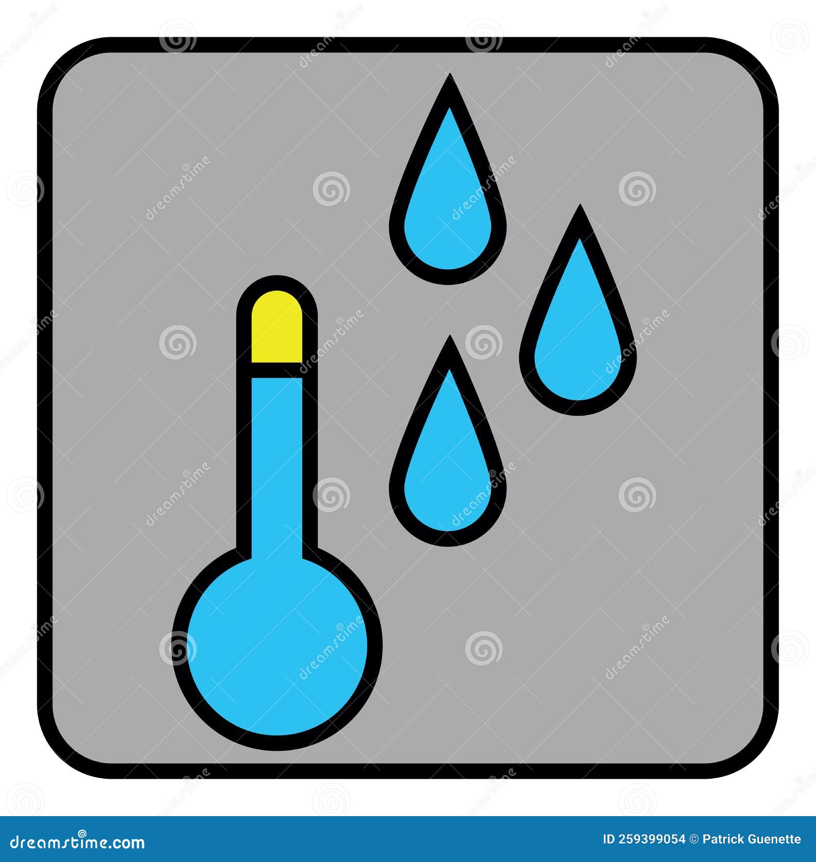 Droping temperature, icon stock vector. Illustration of weather - 259399054