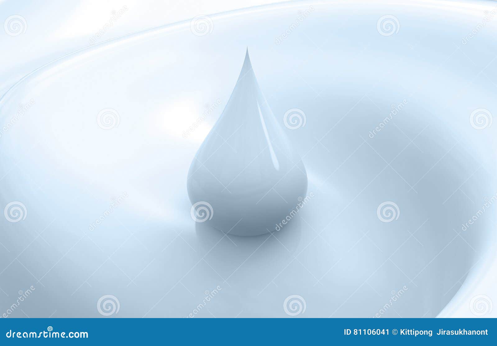 Droplet of Blue Milk on Blue Background Stock Image - Image of ...