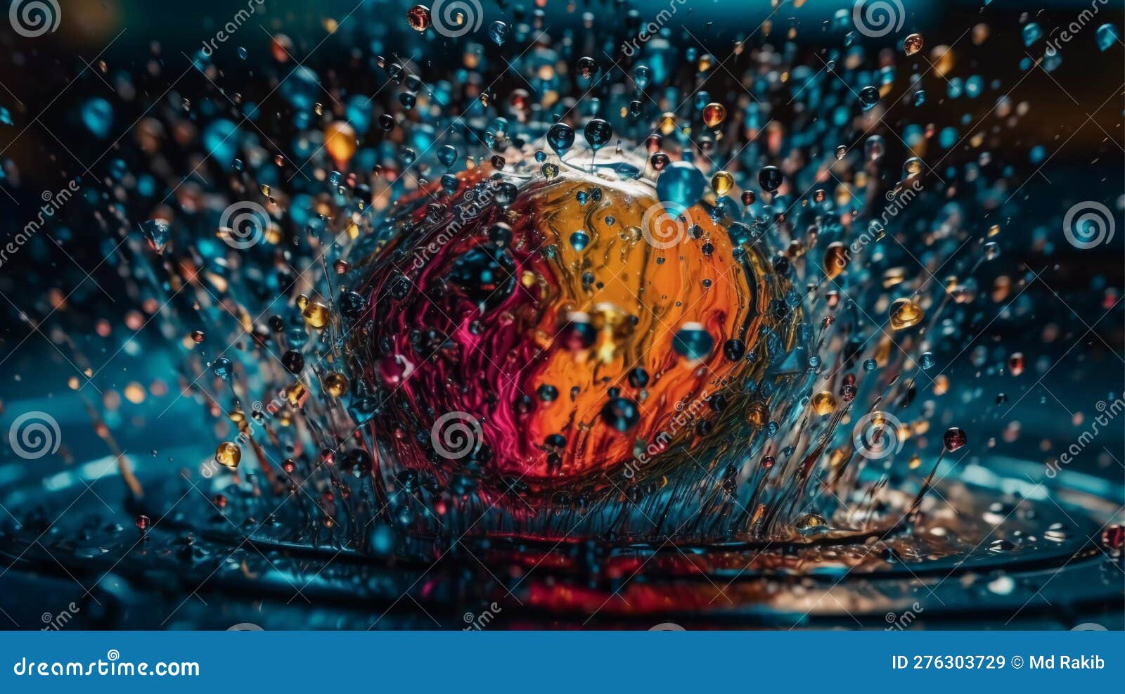 Droplet Dance, Water Droplets Dancing on the Surface of a Pond ...