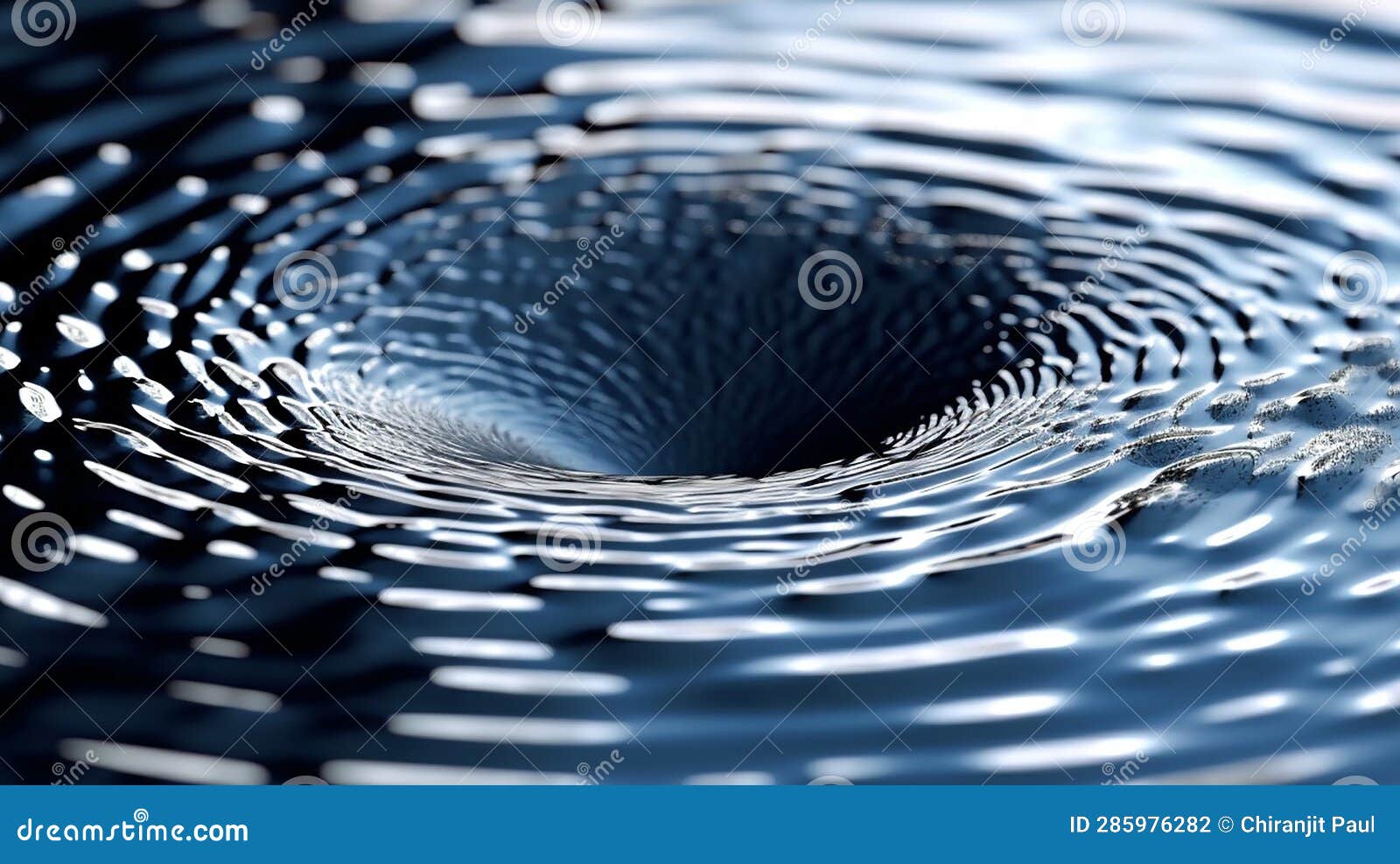 A Droplet Falls Reflecting Wave Patterns on Water Stock Illustration ...