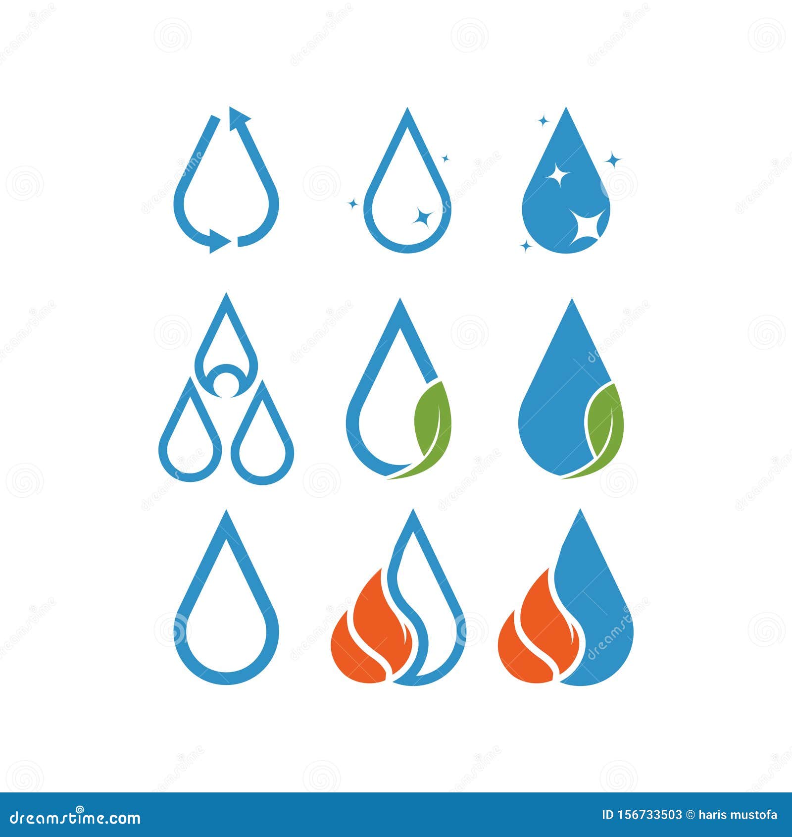 Droplet Graphic Design Template Vector Isolated Illustration Stock ...