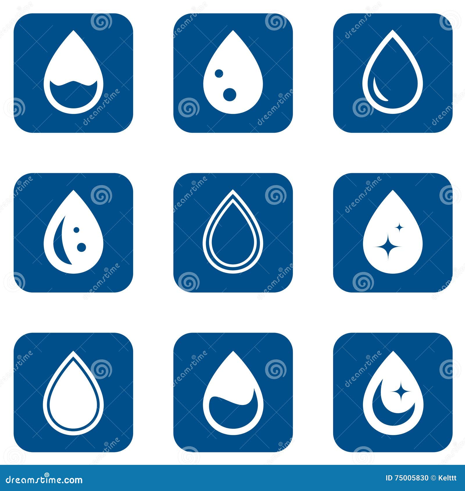 Droplet icons set stock vector. Illustration of rain - 75005830
