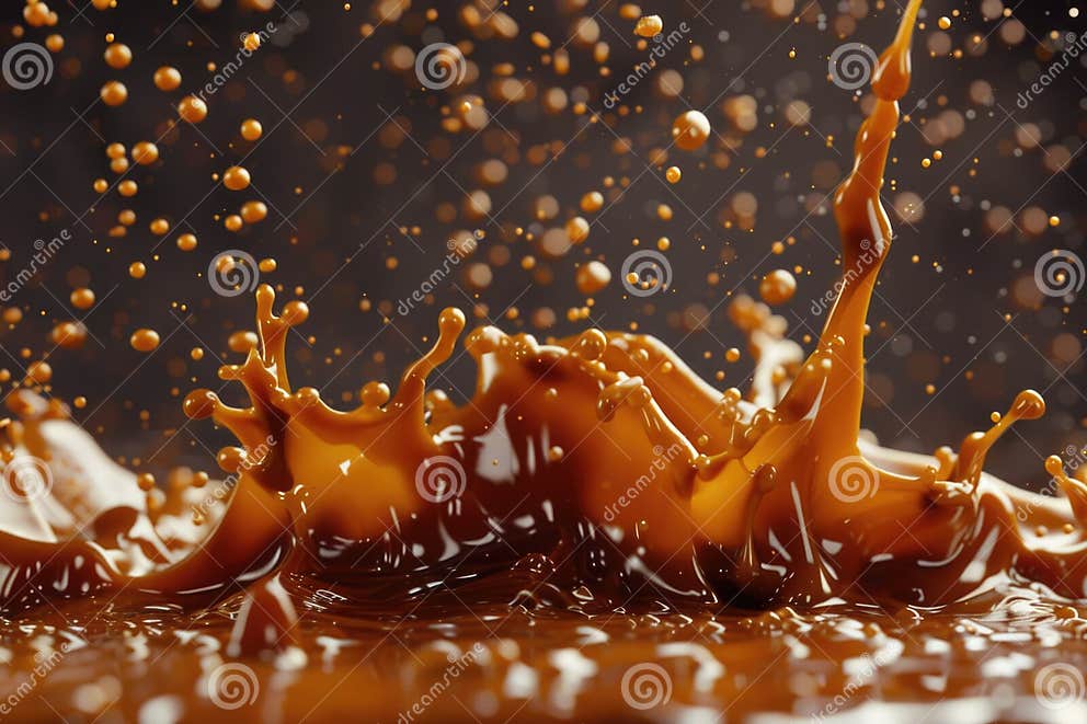 A Droplet of Liquid Has Splashed Onto a Table, Making a Small Puddle ...