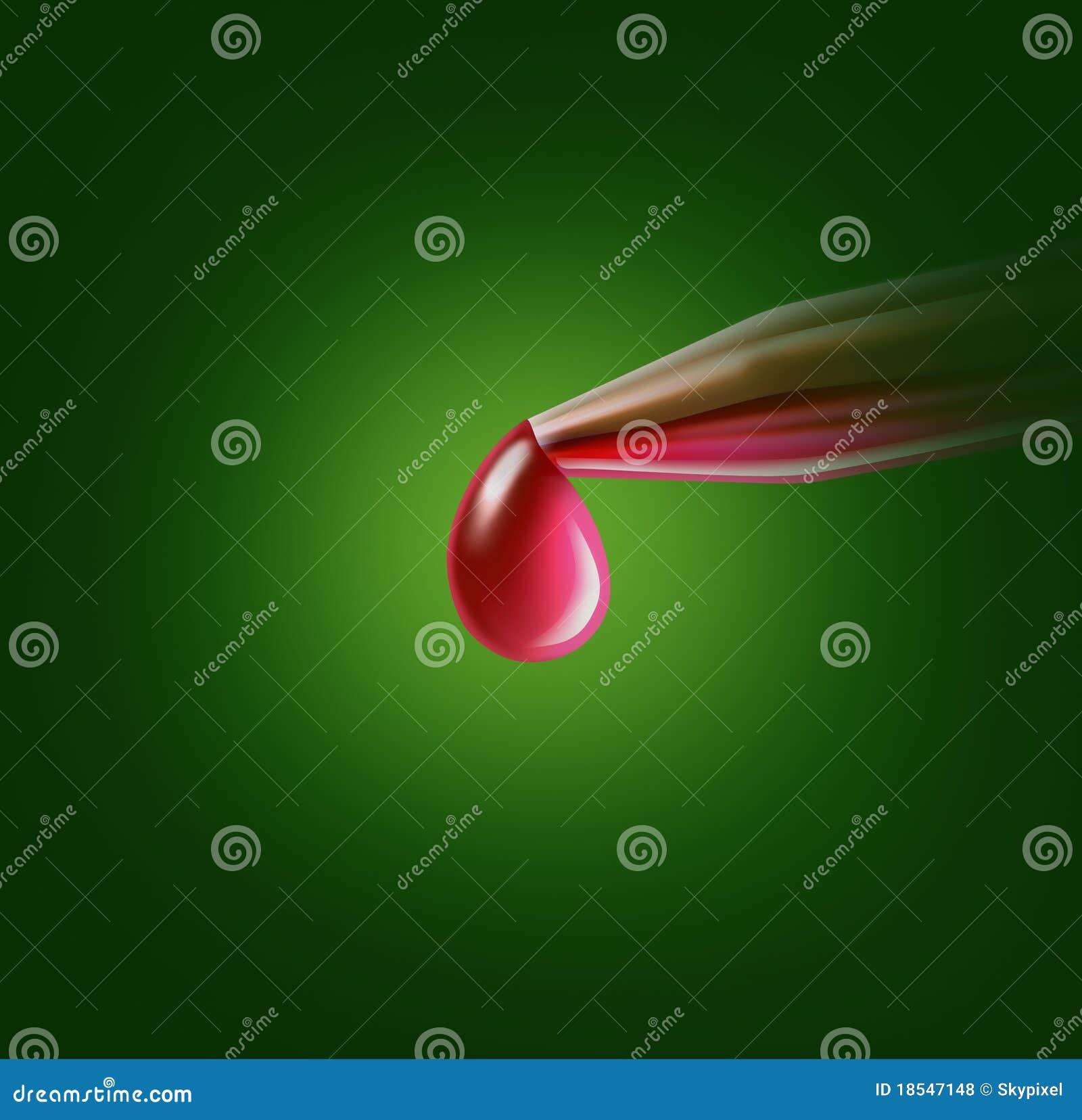Droplet with red drop stock illustration. Illustration of tube - 18547148