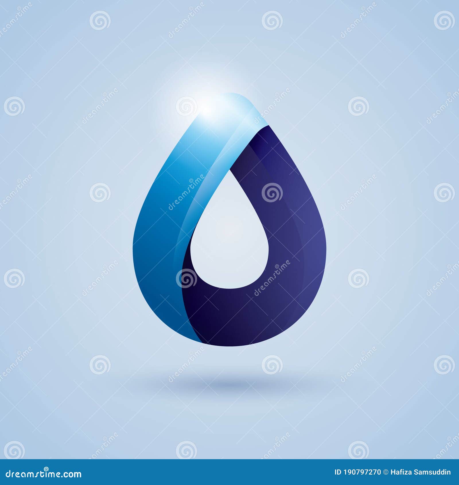 Droplet Ribbon Icon. Vector Illustration Decorative Design Stock Vector ...
