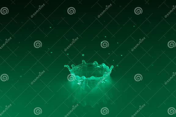 Droplet of Water - Crown Effect Stock Photo - Image of effect ...