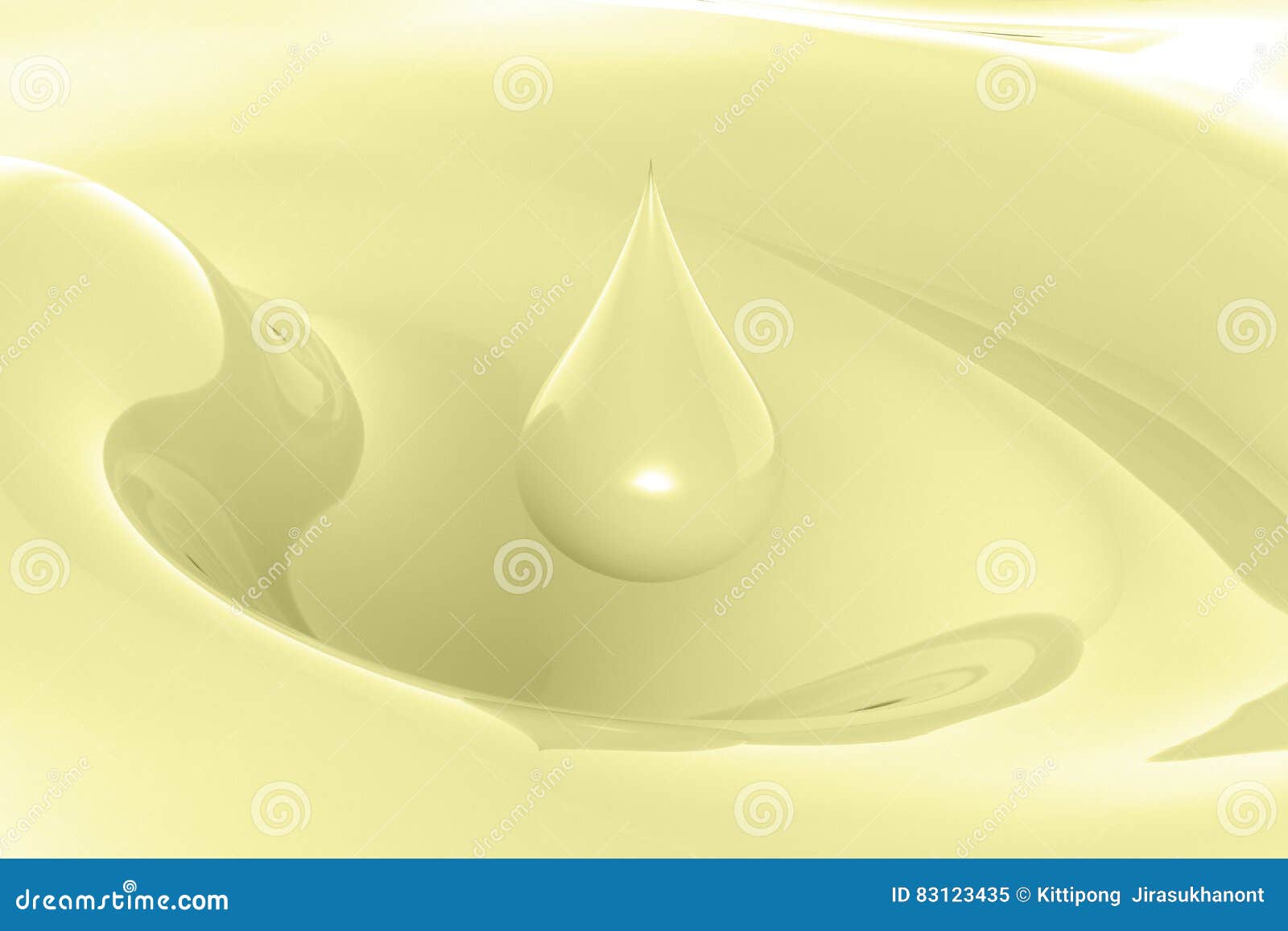 Droplet of yellow milk stock illustration. Illustration of liquid ...