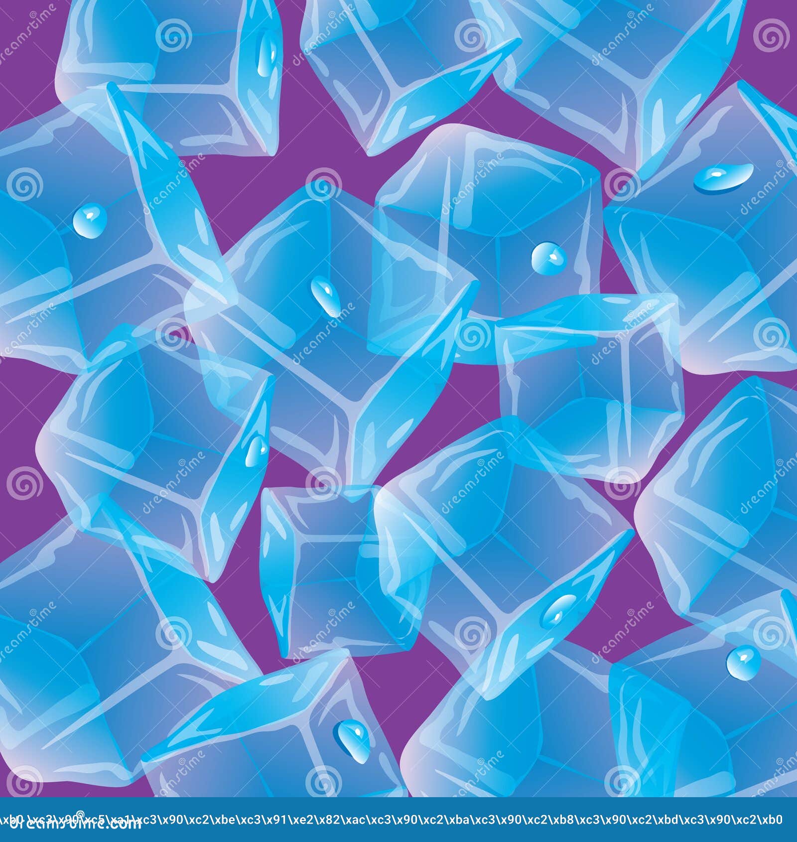 Droplets of Ice. Vector Seamless Background. Stock Vector ...