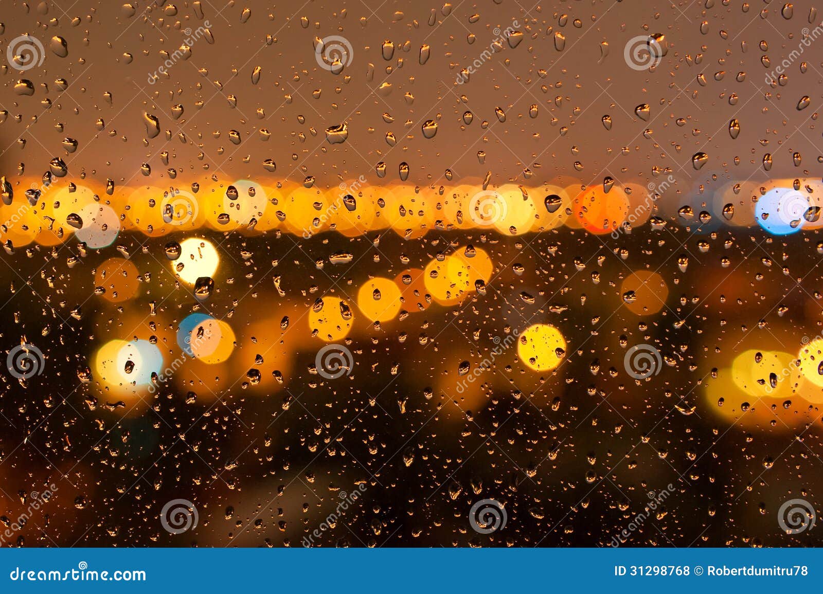 Rain Window Night