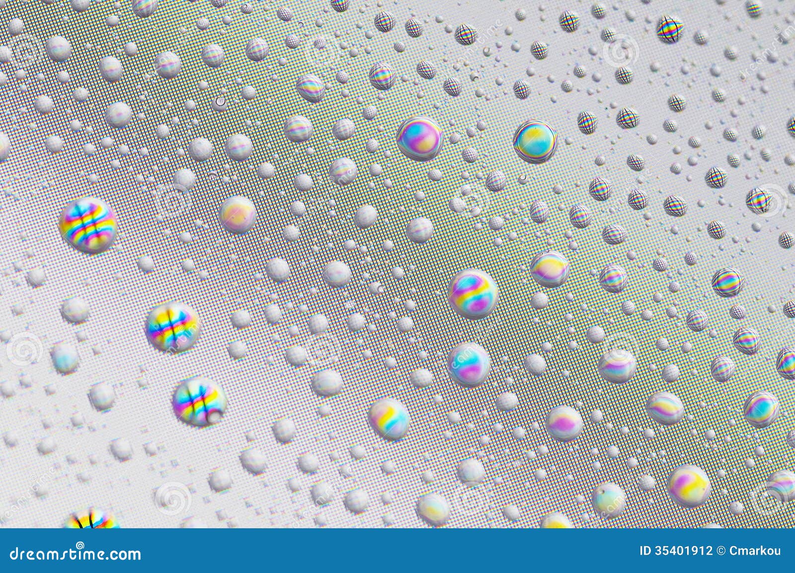Droplets on screen stock photo. Image of reflaction, bubbles - 35401912