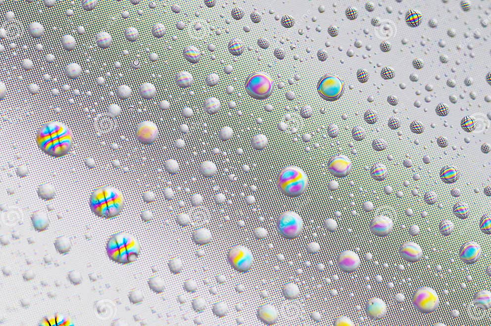 Droplets on screen stock photo. Image of reflaction, bubbles - 35401912