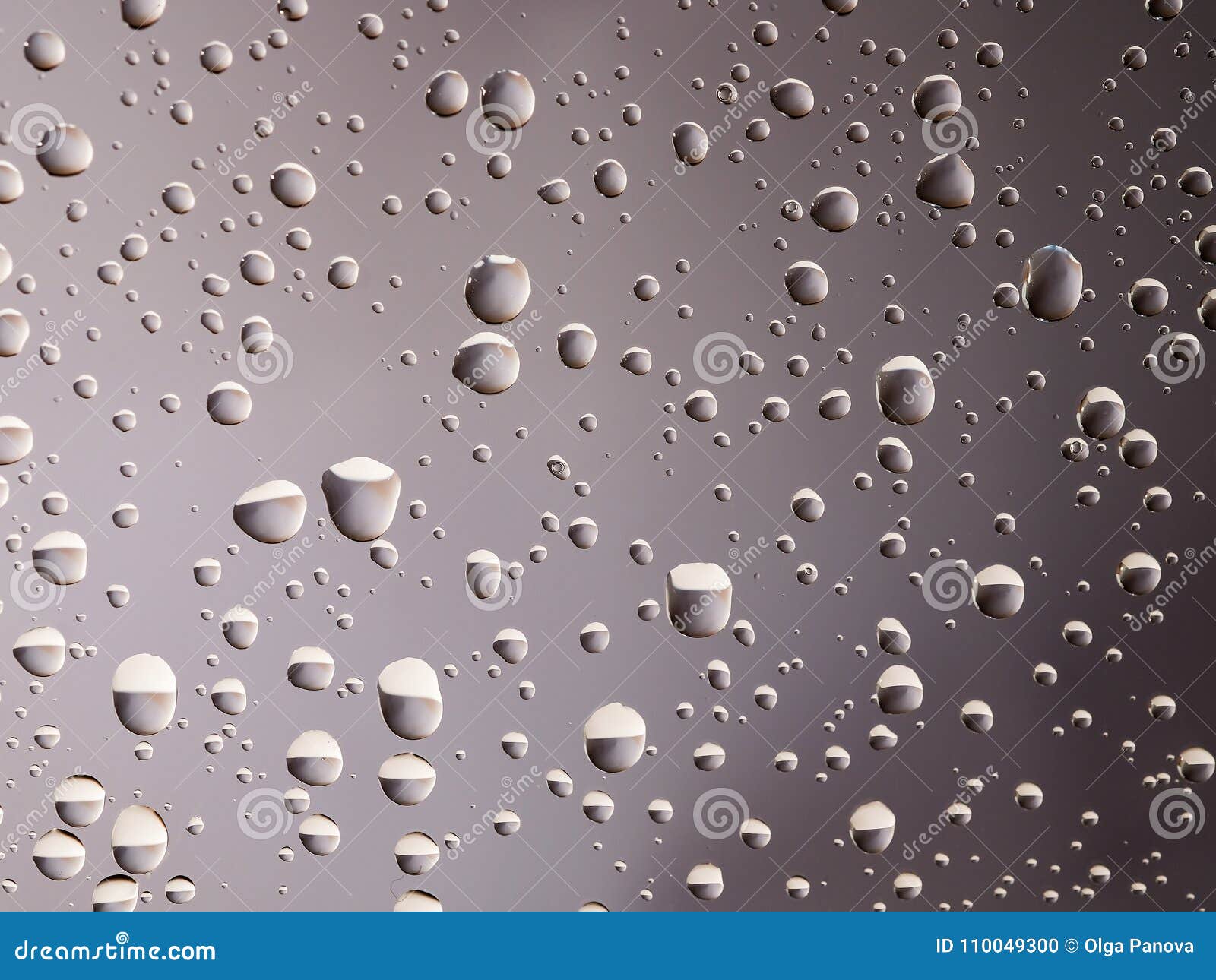 Droplets of Water on a Warm Grey Background Stock Photo - Image of ...
