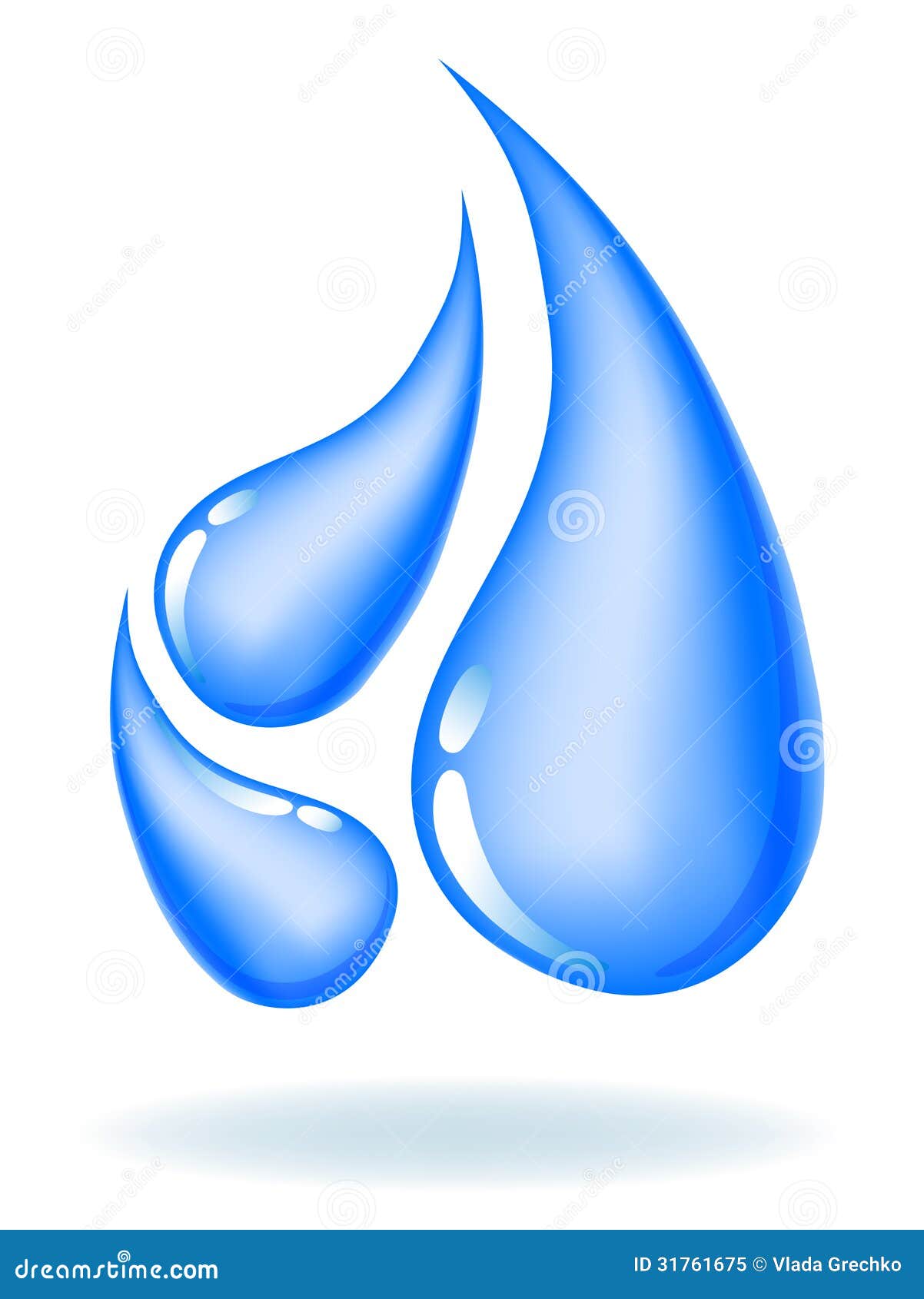 Droppar Av Vatten. Ekologisk Symbol Vektor Illustrationer ...