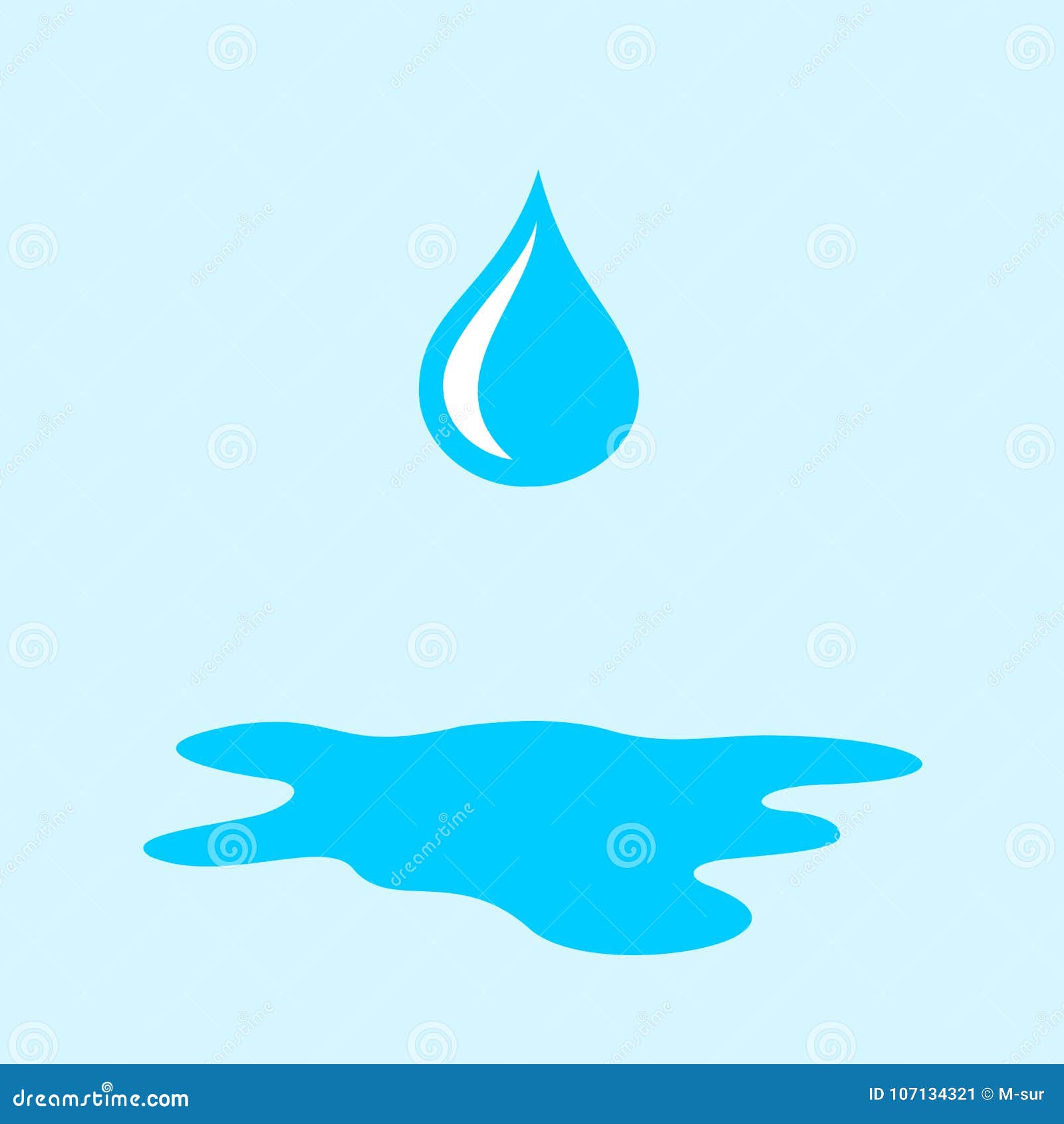 Droppe och liten droppe vektor illustrationer. Illustration av falla ...