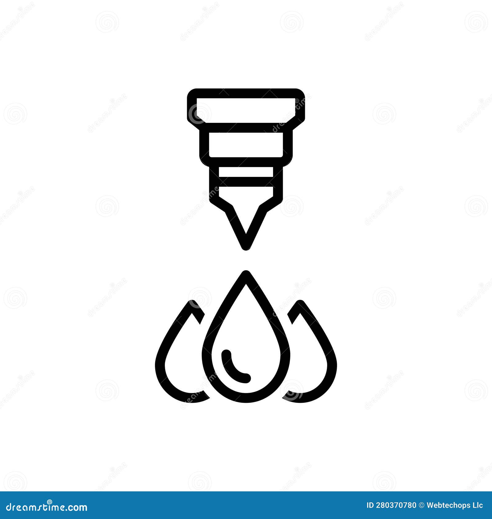 Black Line Icon for Dropped, Fallen and Pass Stock Vector ...