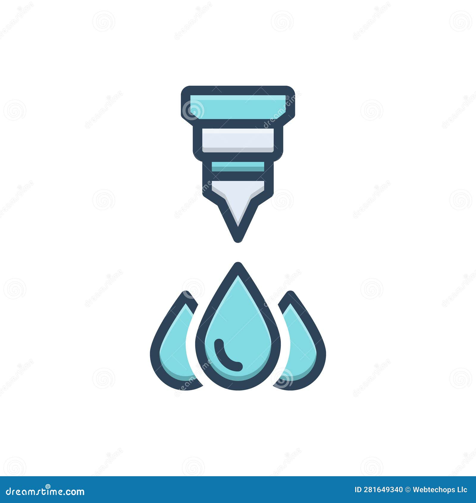 Color Illustration Icon for Dropped, Fallen and Oil Stock Illustration ...
