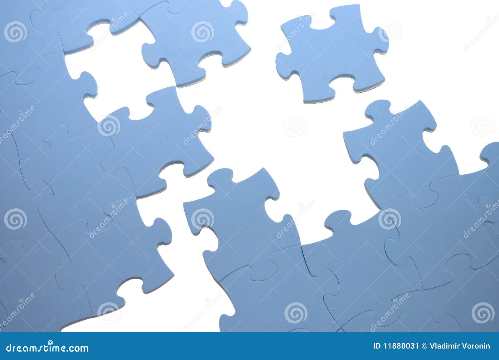 Dropped Out Part of a Blue Puzzle Stock Image - Image of piece, color ...