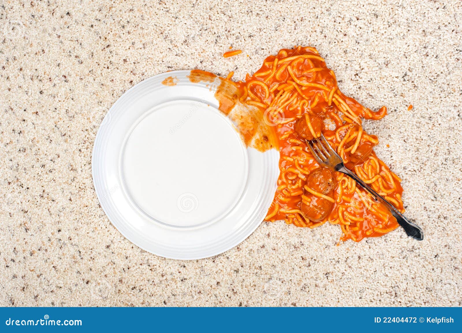 Dropped Plate Of Spaghetti On Stock Photography - Image: 22404472
