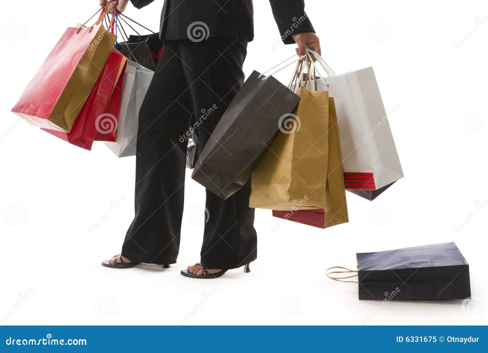 Dropped shopping bags stock image. Image of walking, superfluous - 6331675
