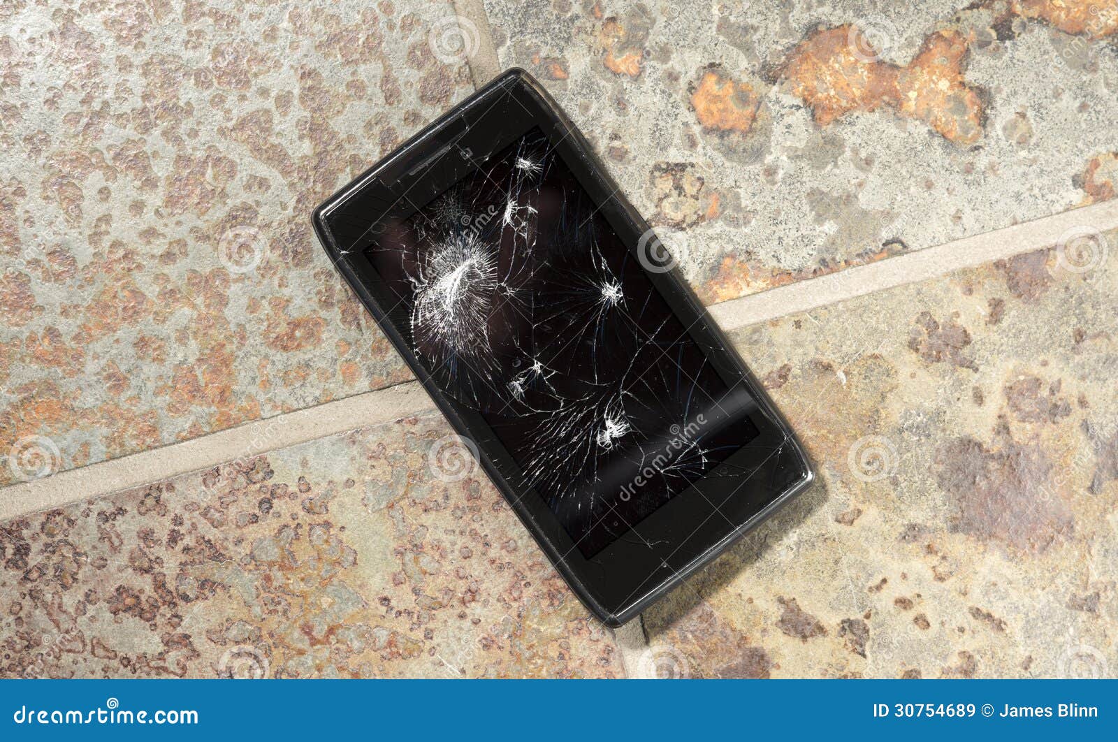Dropped Smartphone with Cracked Display Stock Image - Image of macro ...