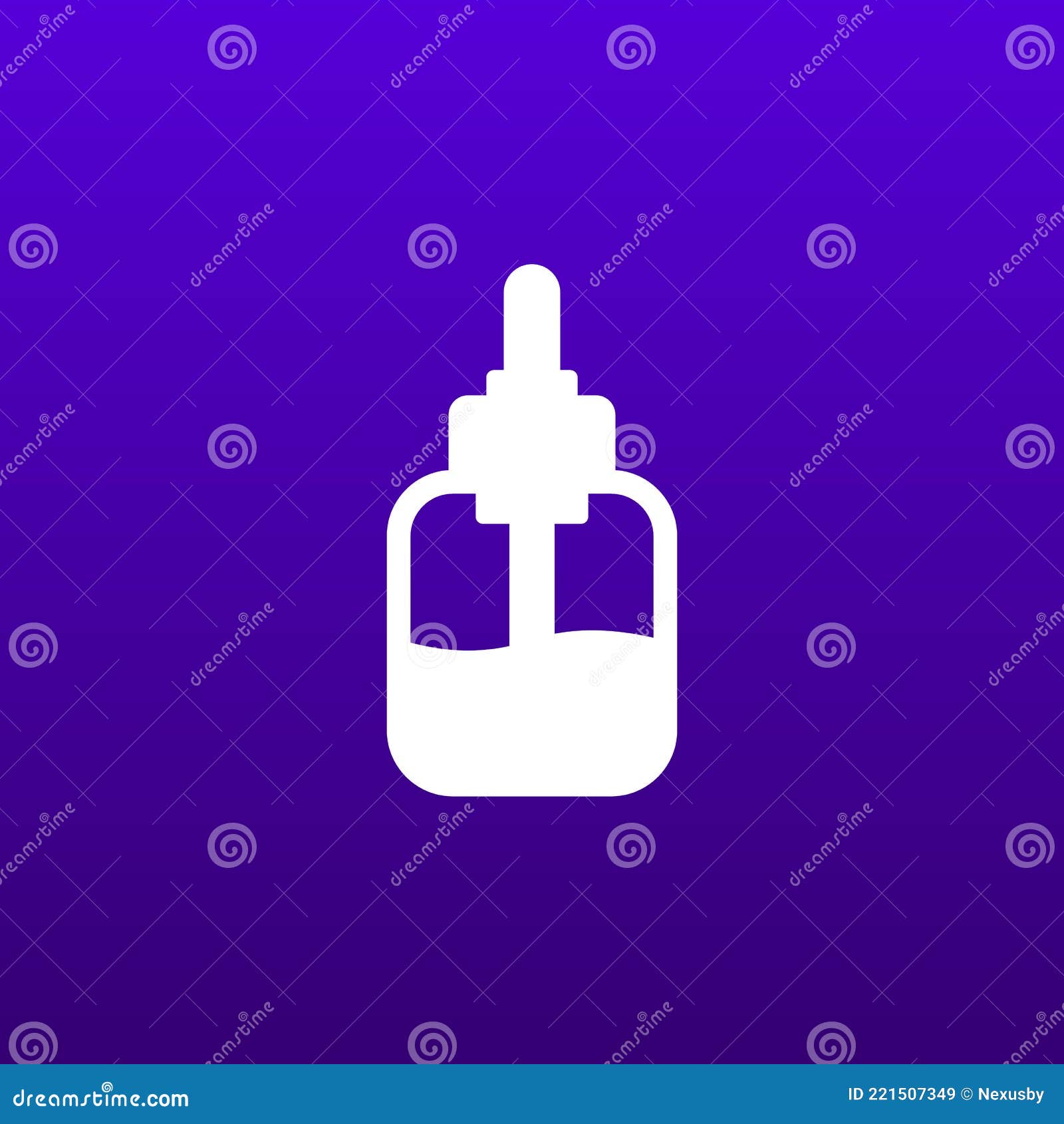 Dropper Bottle Vector White Icon Stock Vector - Illustration of dropper ...