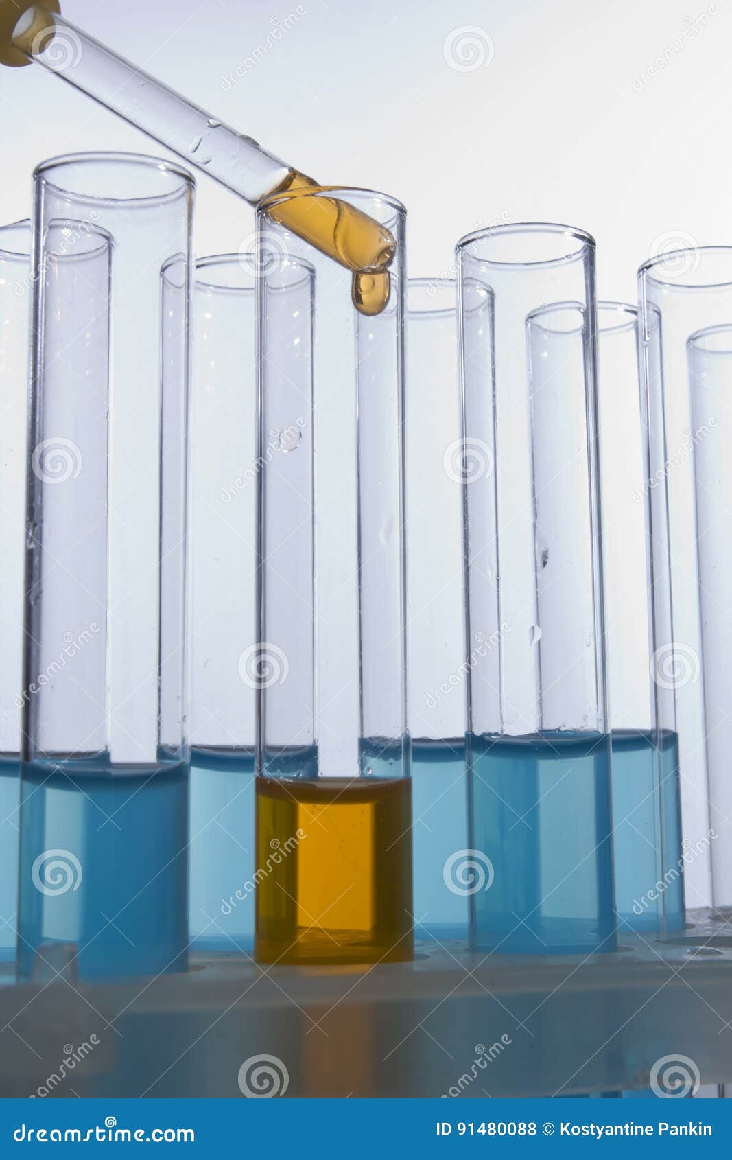 Dropper Dropping Liquid into Test Tube Stock Photo - Image of indoors ...