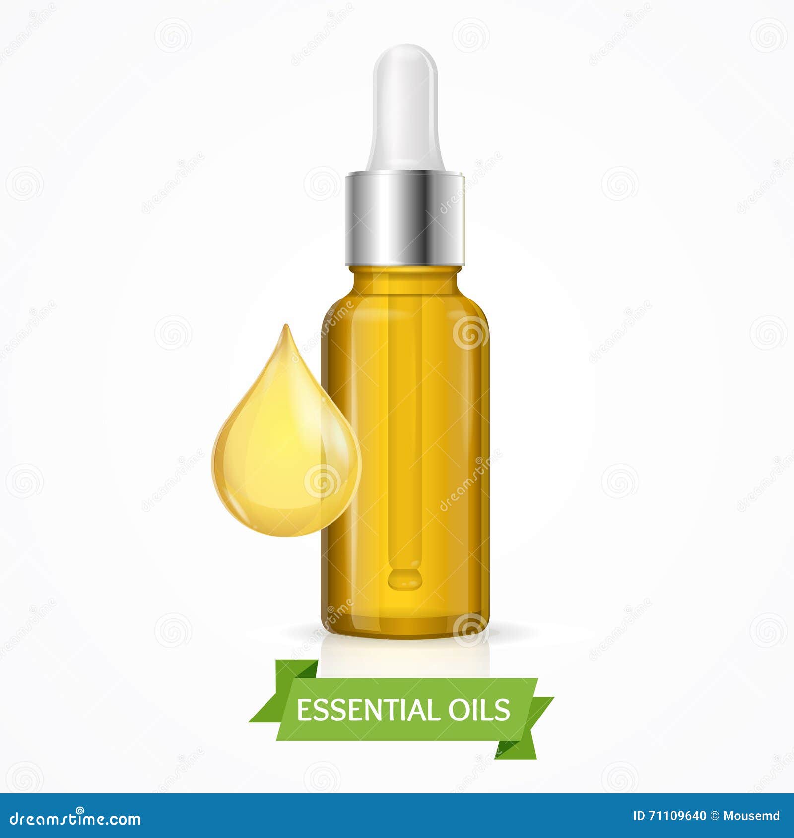 Dropper Essential Oil Bottle. Vector Stock Vector - Illustration of ...