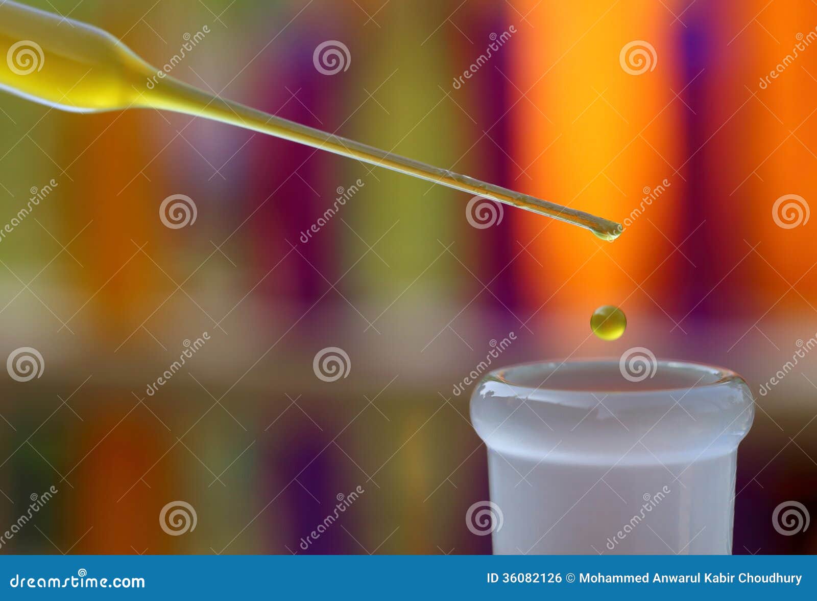 Dropper with Falling Drop of Chemical Stock Photo - Image of dropper ...