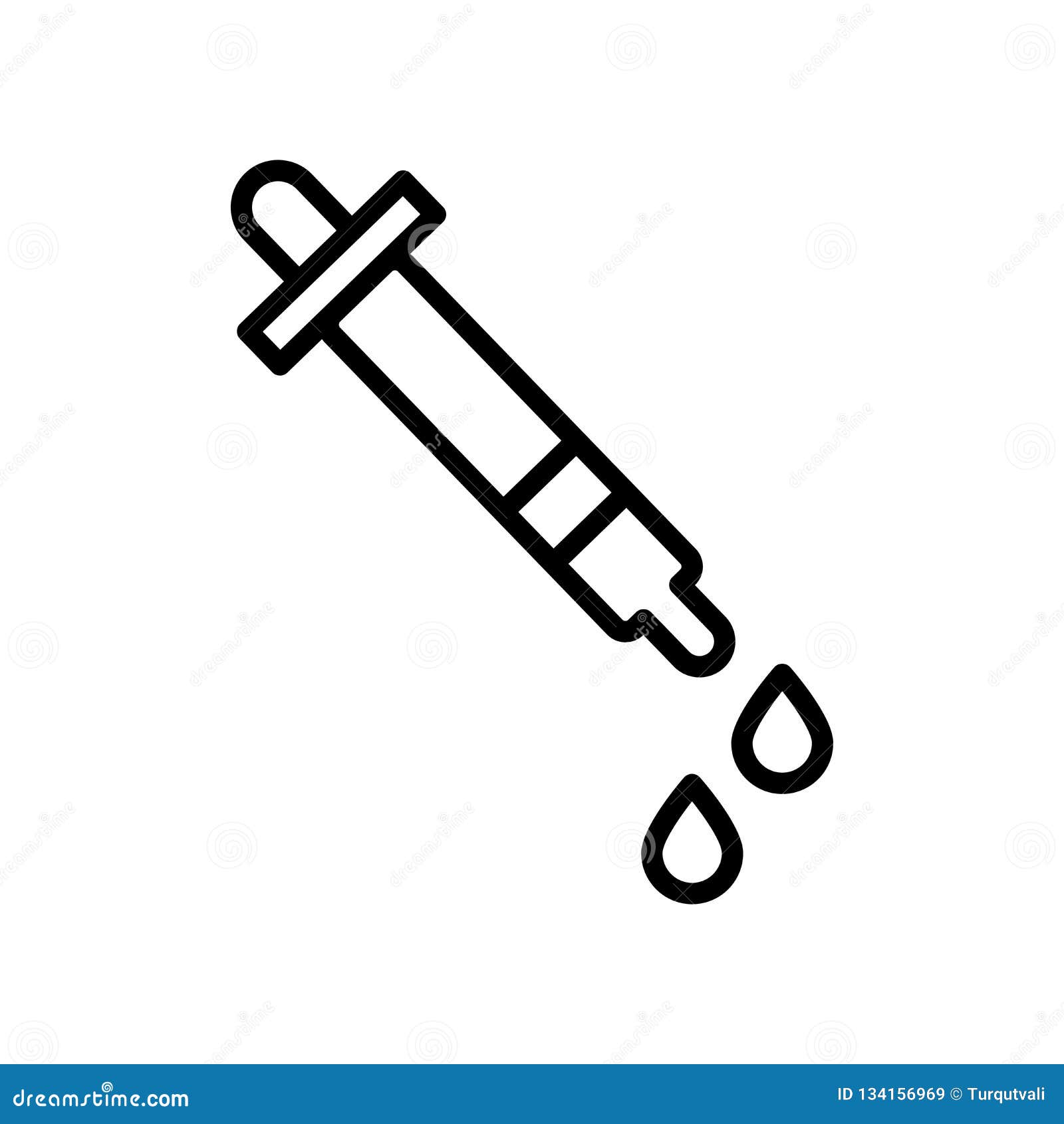 Dropper Icon Vector Isolated on White Background, Dropper Sign , Line ...