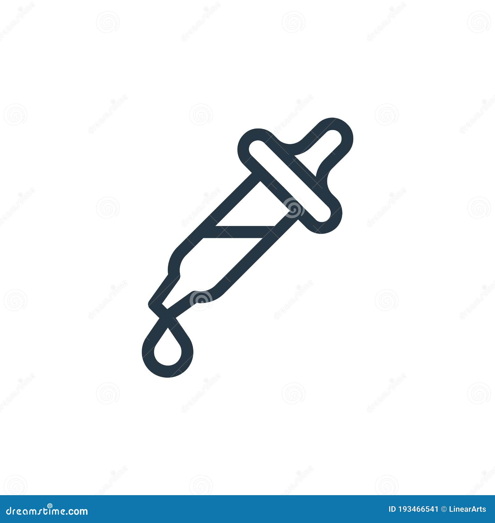 Dropper Icon Vector from Veterinary Concept. Thin Line Illustration of ...