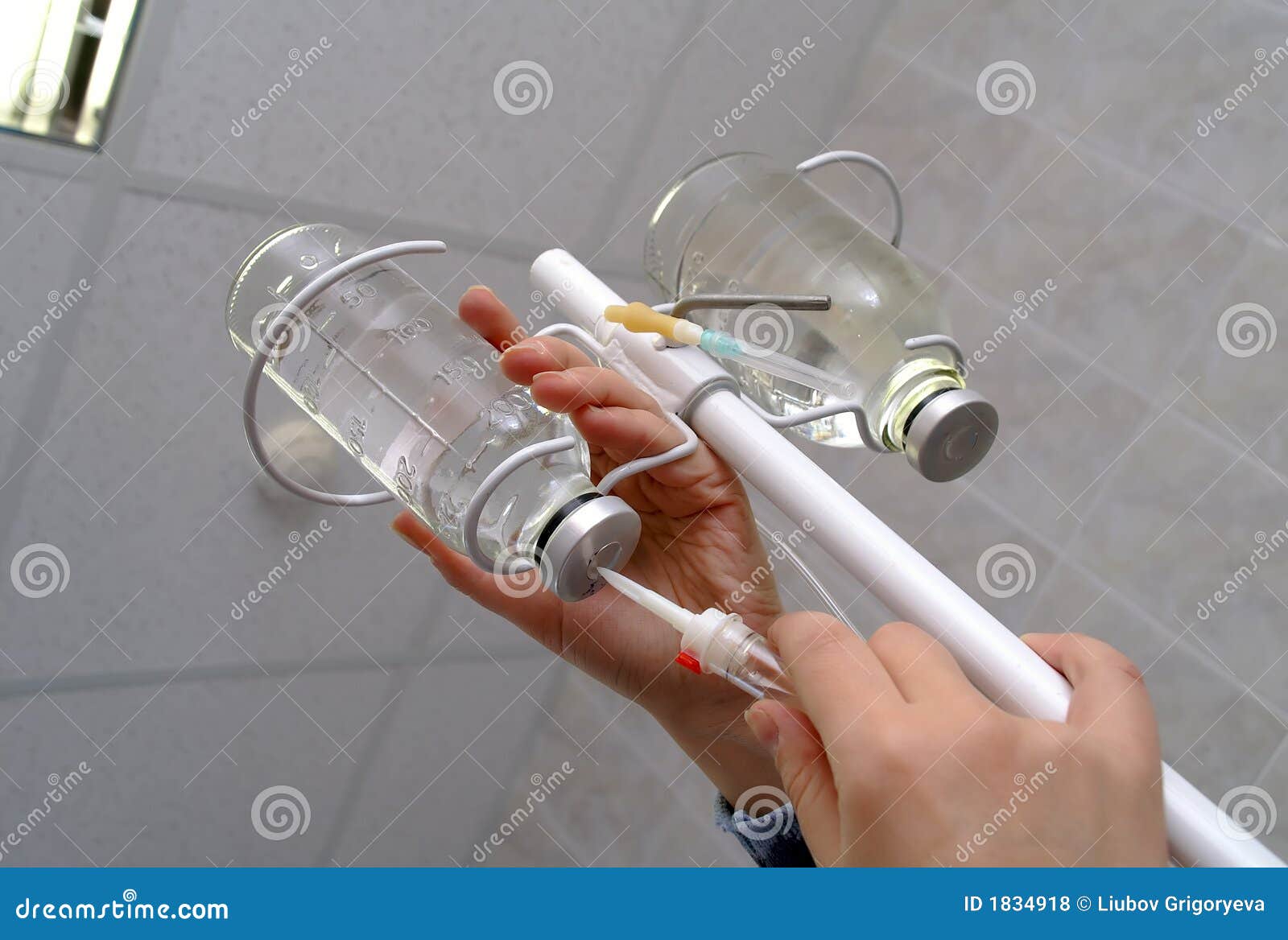The Dropper for Intravenous Injection Stock Photo - Image of human ...