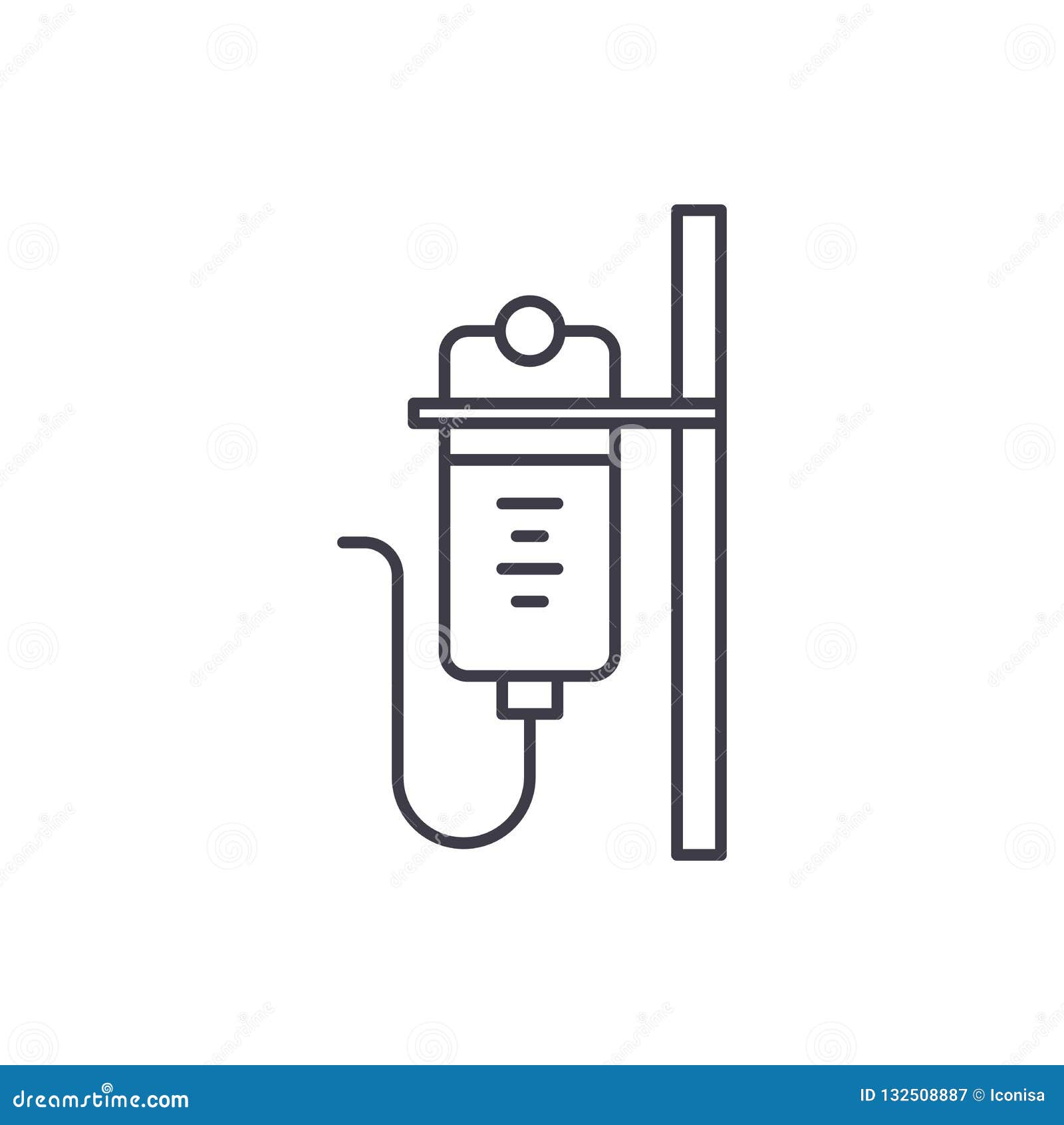 Dropper Line Icon Concept. Dropper Vector Linear Illustration, Symbol ...