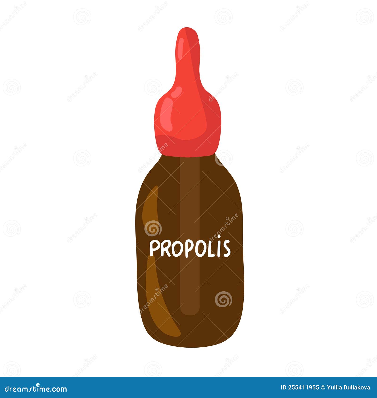 Dropper Propolis. Disegno Piatto. Isolato Su Bianco Illustrazione ...