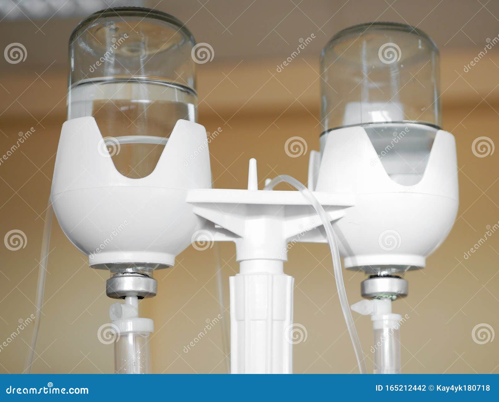 Dropper with Saline. System with Dropper and Solution, Closeup Stock ...