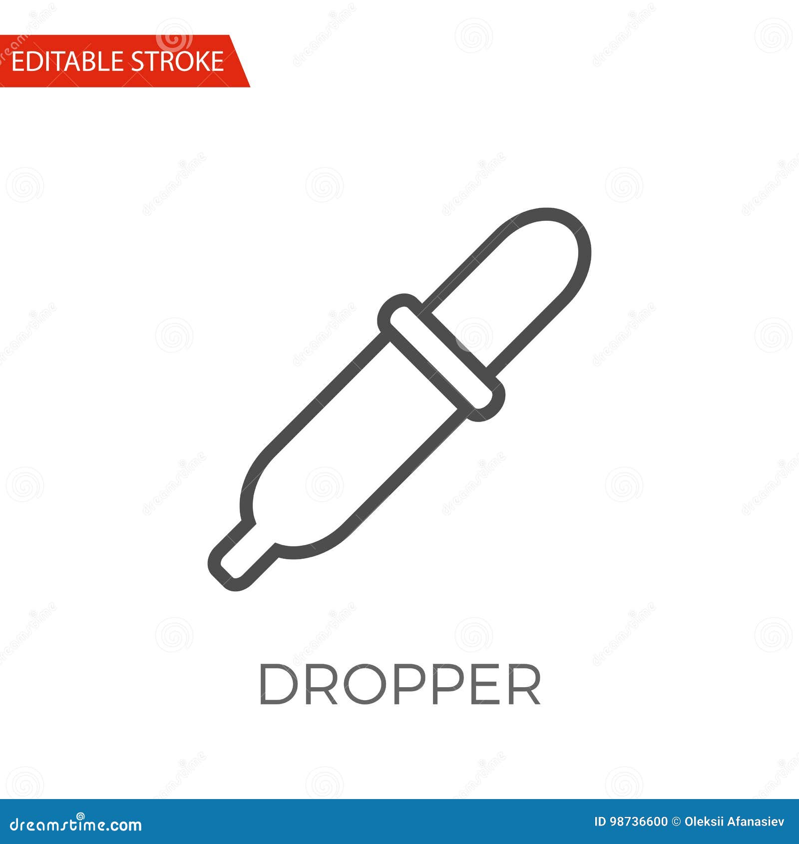 Dropper Vector Icon stock vector. Illustration of design - 98736600