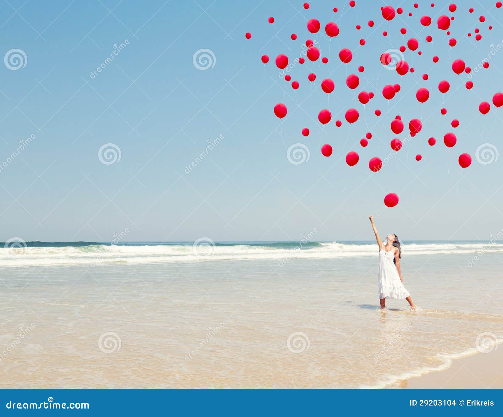 Dropping Ballons in the Sky Stock Photo - Image of blue, enjoyment ...