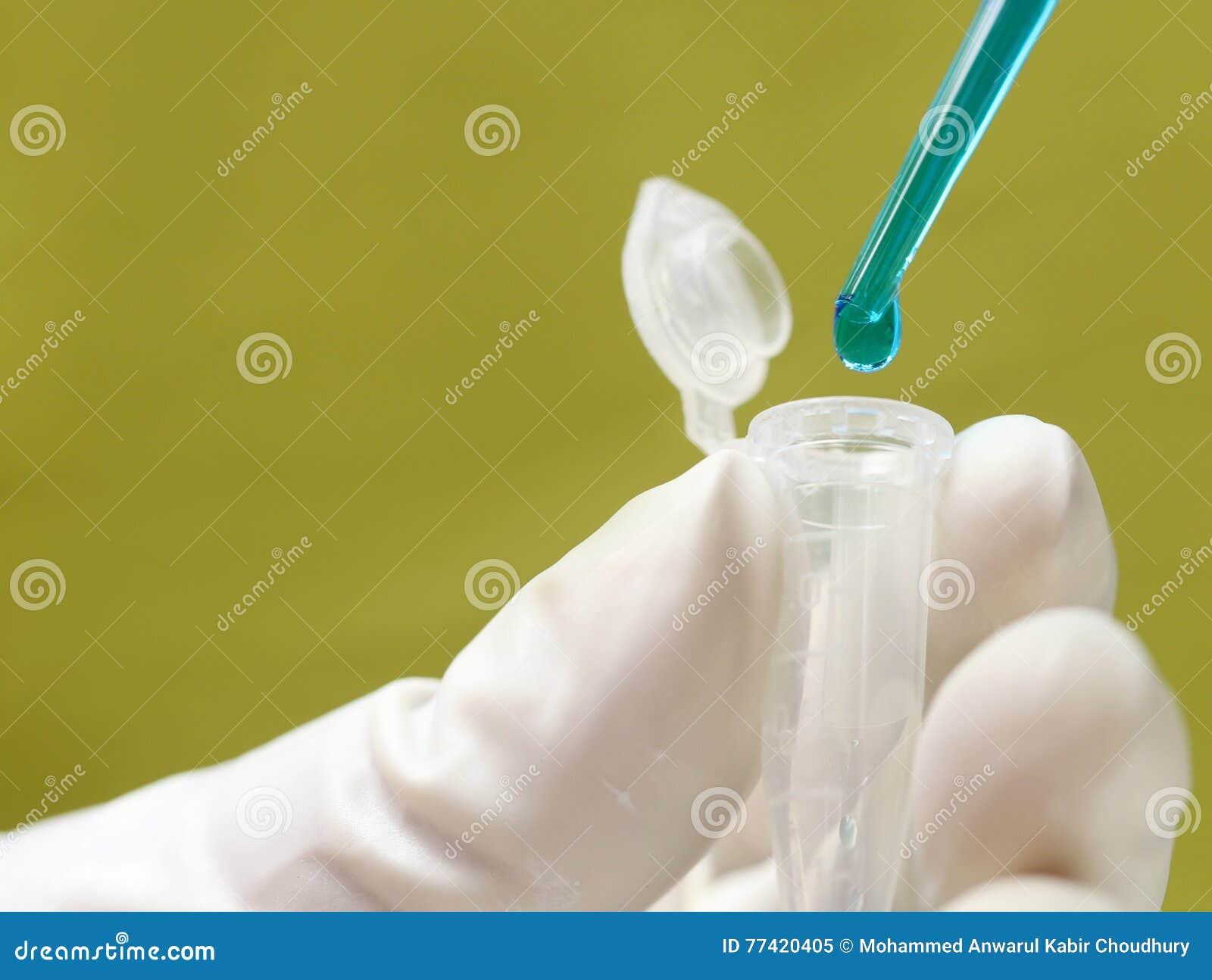 Dropping Chemical in a Sample Tube Stock Image - Image of laboratory ...