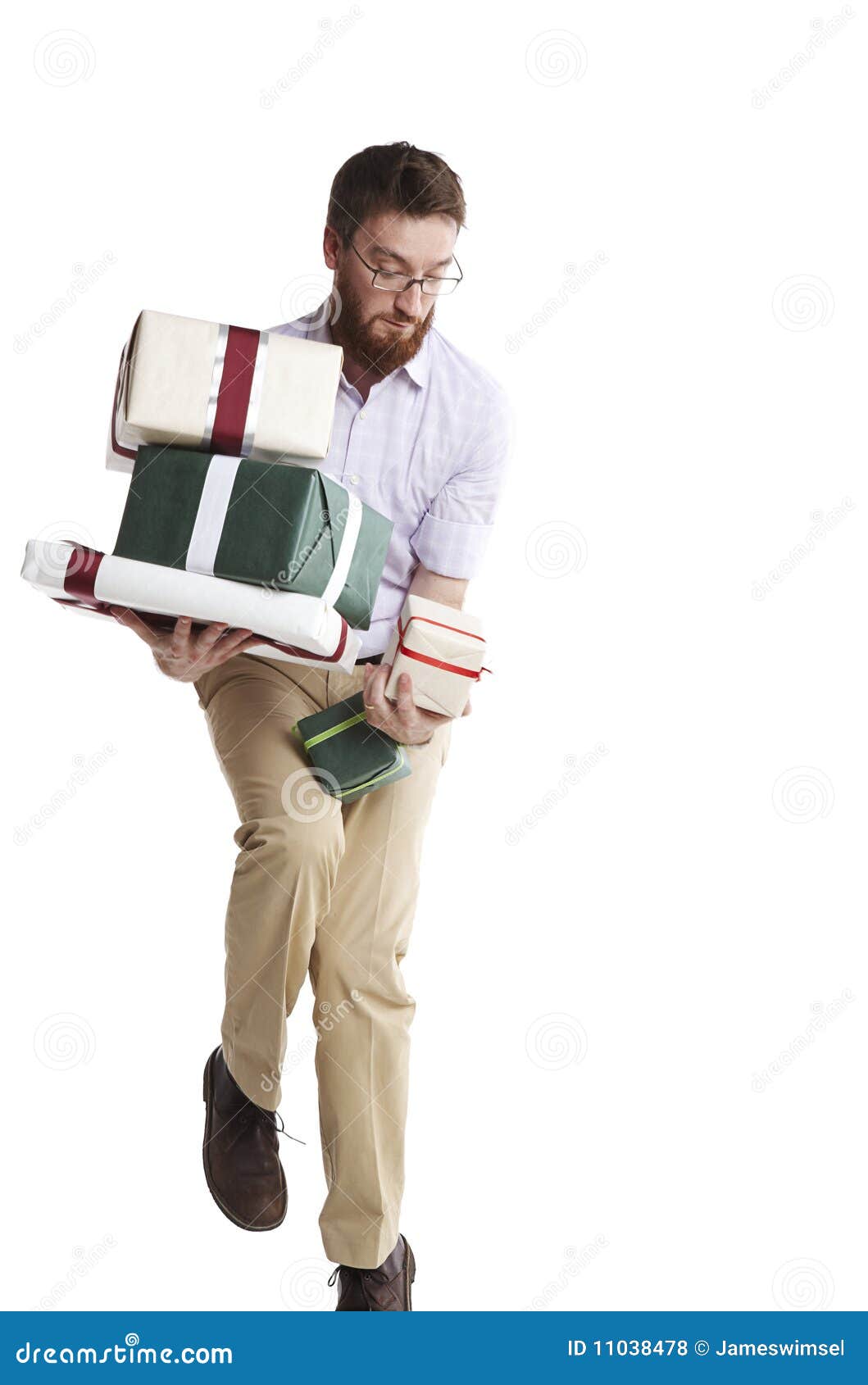 Almost dropping gift stock photo. Image of fall, package - 11038478