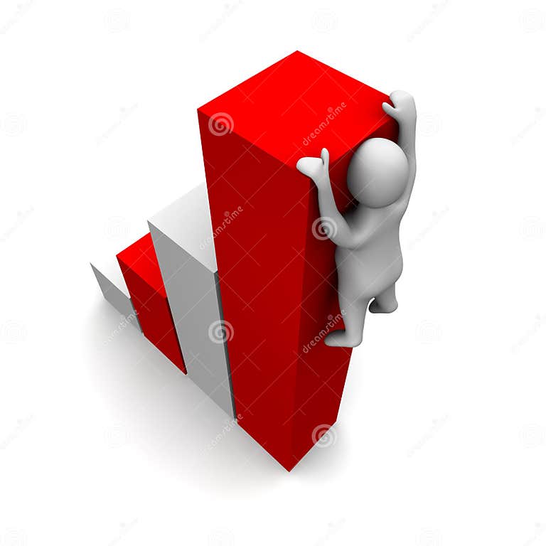 Dropping from graph stock illustration. Illustration of render - 9508243