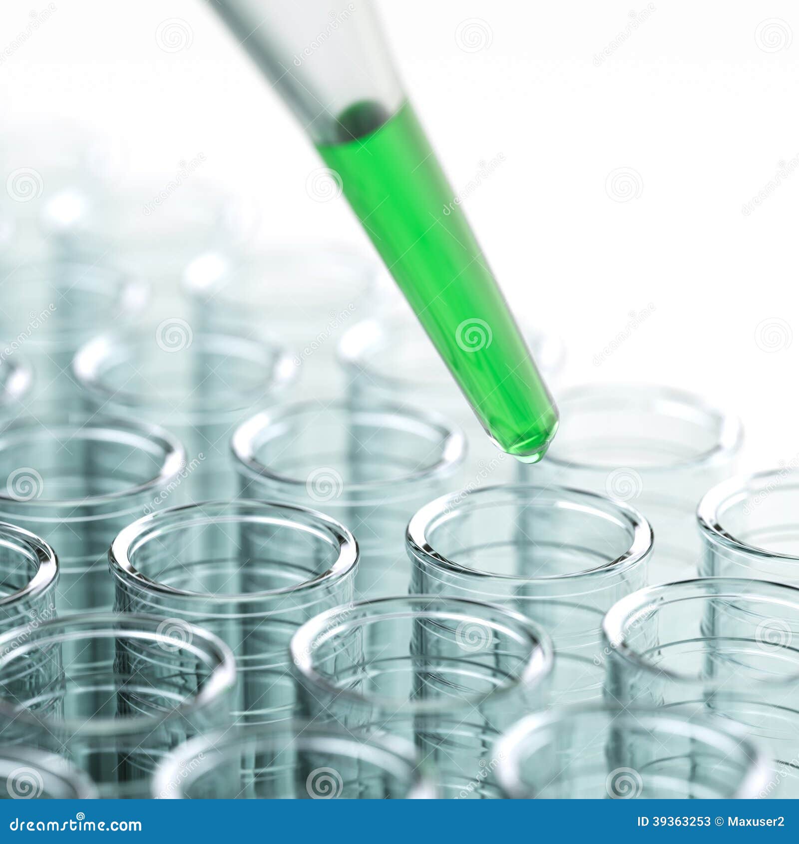Dropping Green Liquid in Test-tubes Stock Image - Image of pipette ...